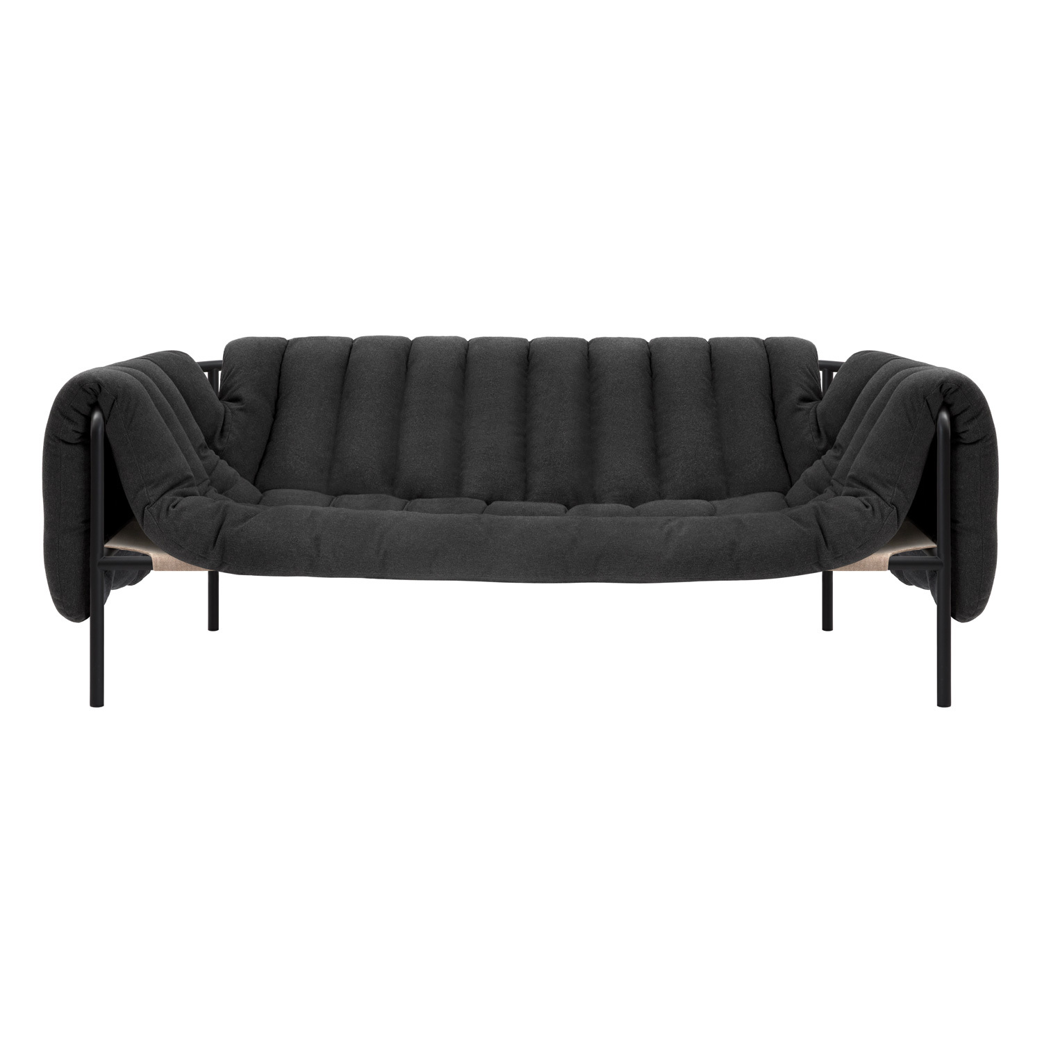 Hem Puffy 2,5 seater sofa, anthracite - black grey steel | Finnish ...