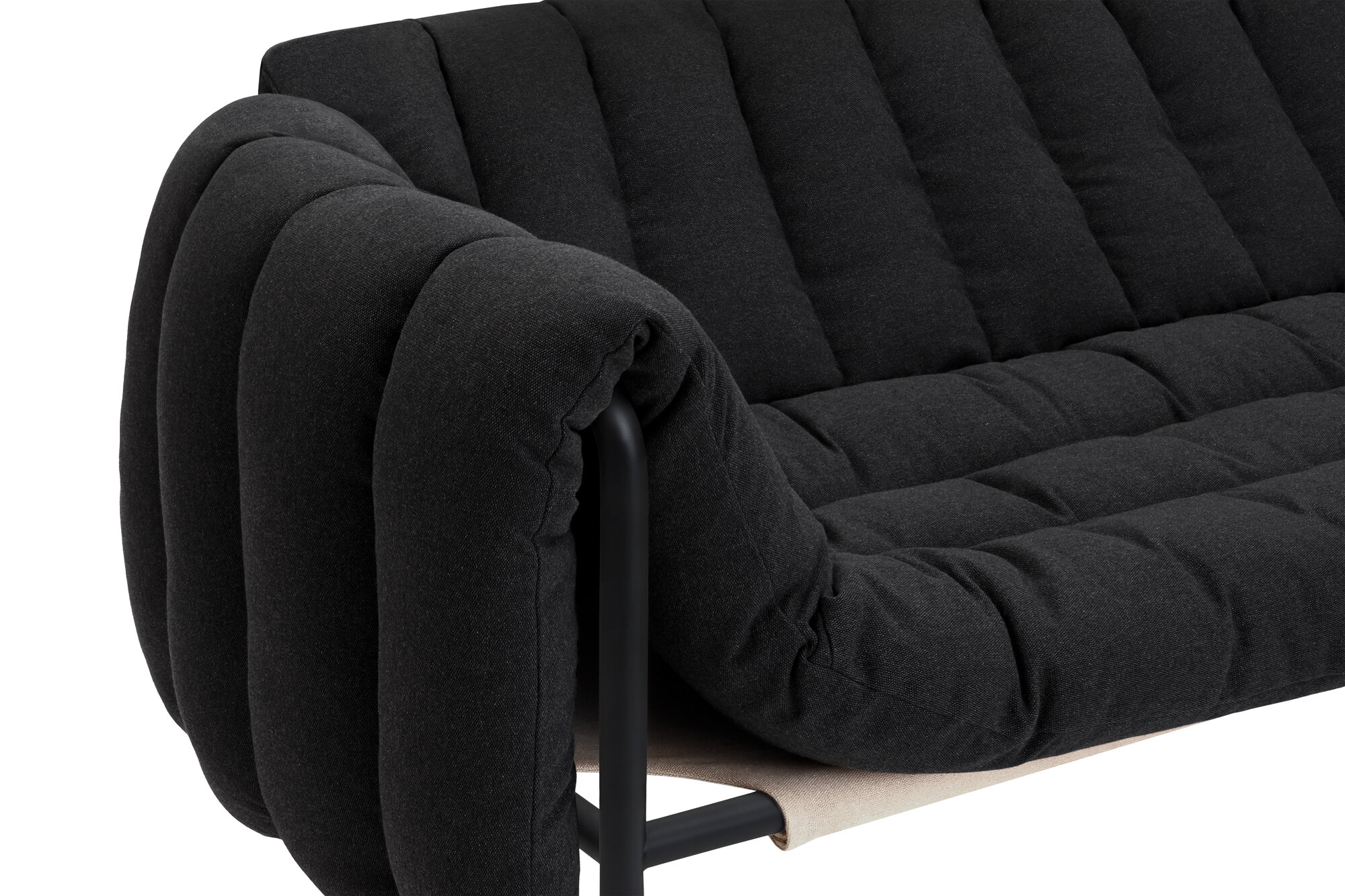 Hem Puffy 2,5 seater sofa, anthracite - black grey steel | Finnish ...