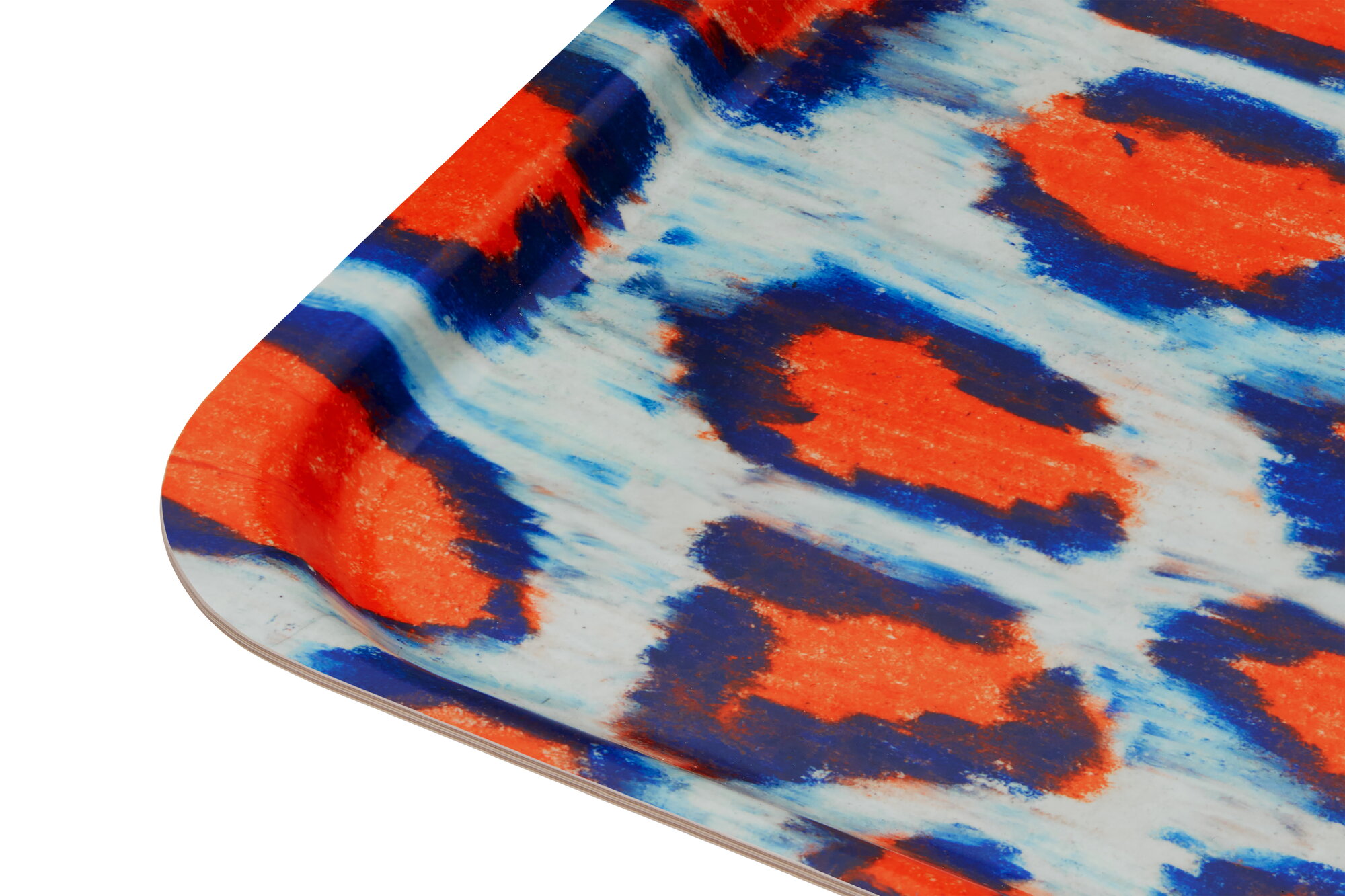Hem Monster rectangular tray, M, coral-white-ultramarine blue | Finnish ...