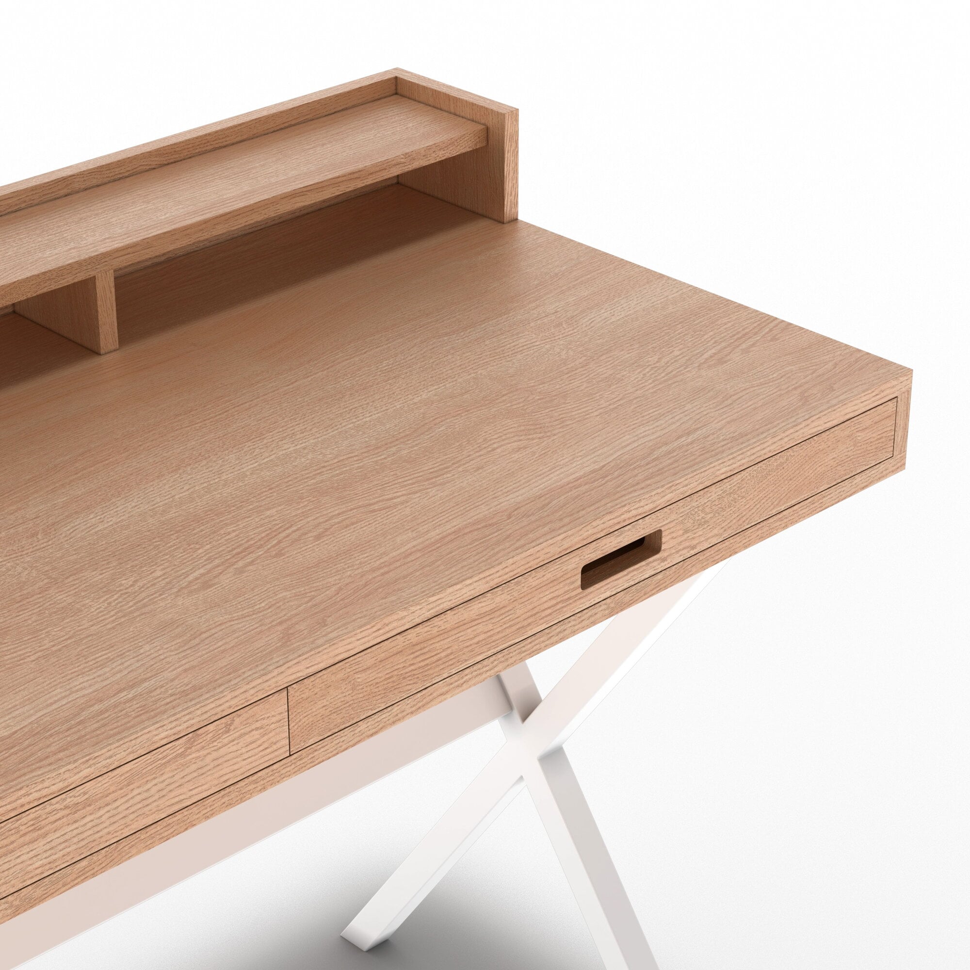 Hartô Hyppolite desk, oak - white | Finnish Design Shop