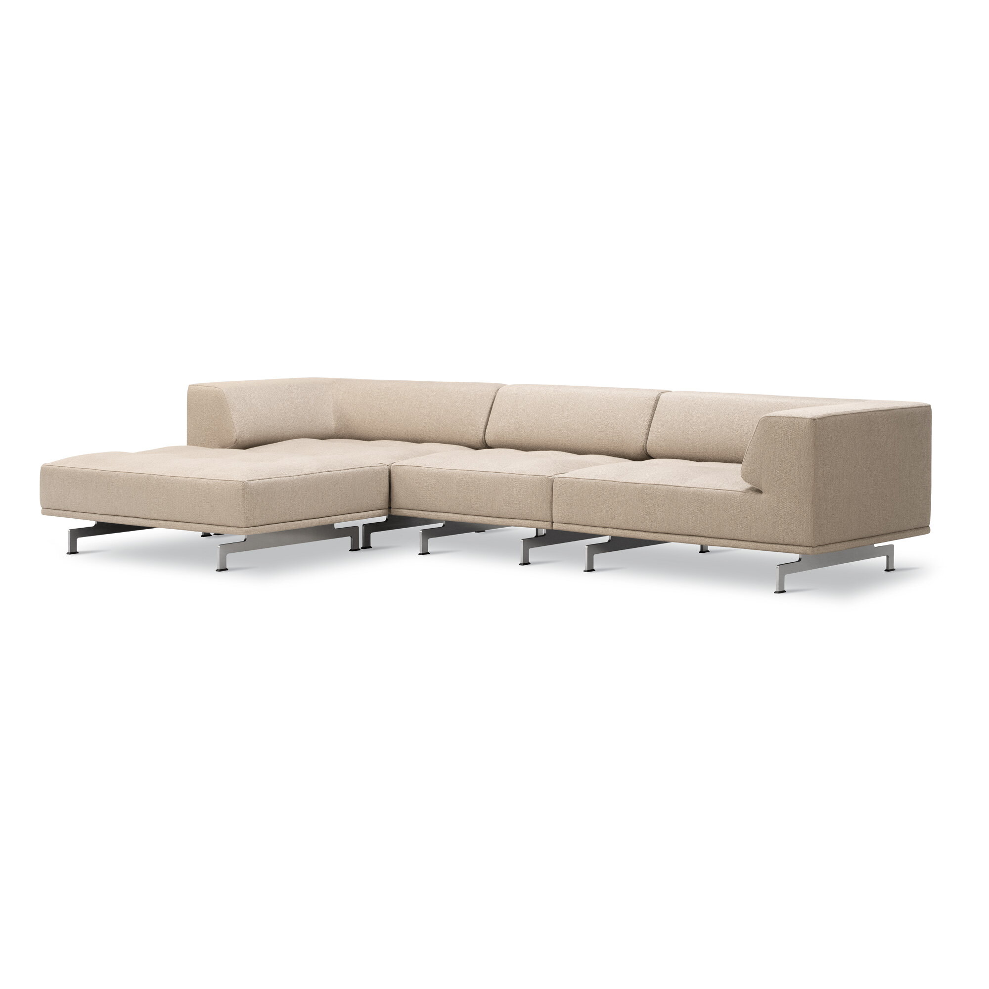 Fredericia Delphi Elements sofa, conf. A, brushed aluminium - grey ...