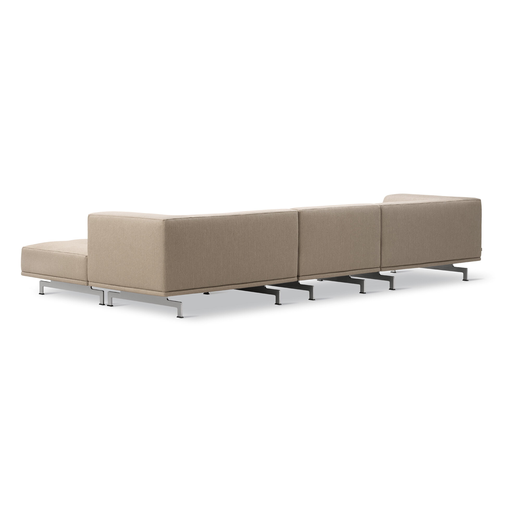 Fredericia Delphi Elements sofa, conf. A, brushed aluminium - grey ...