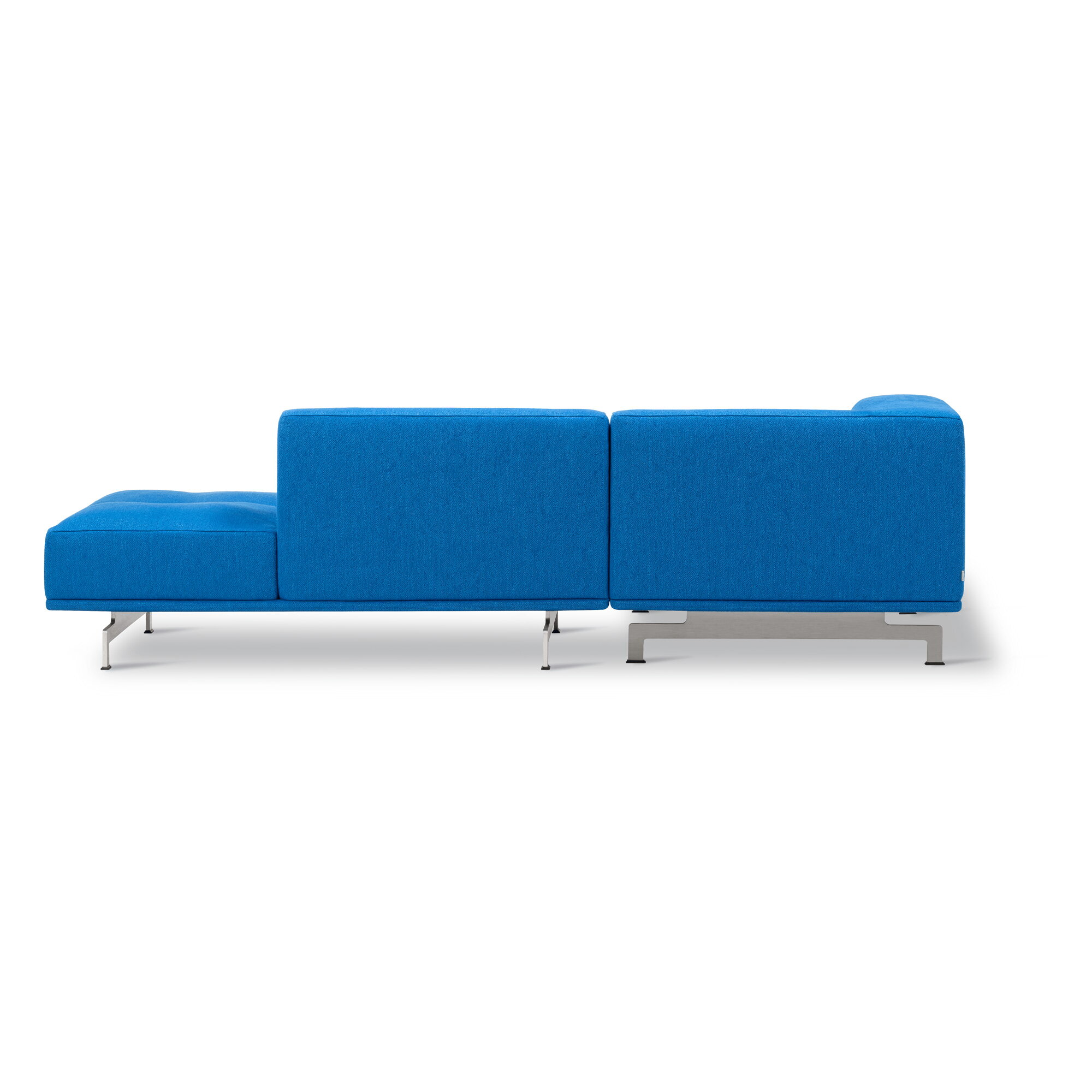 Fredericia Delphi Elements sofa, conf. E, brushed aluminium - blue ...