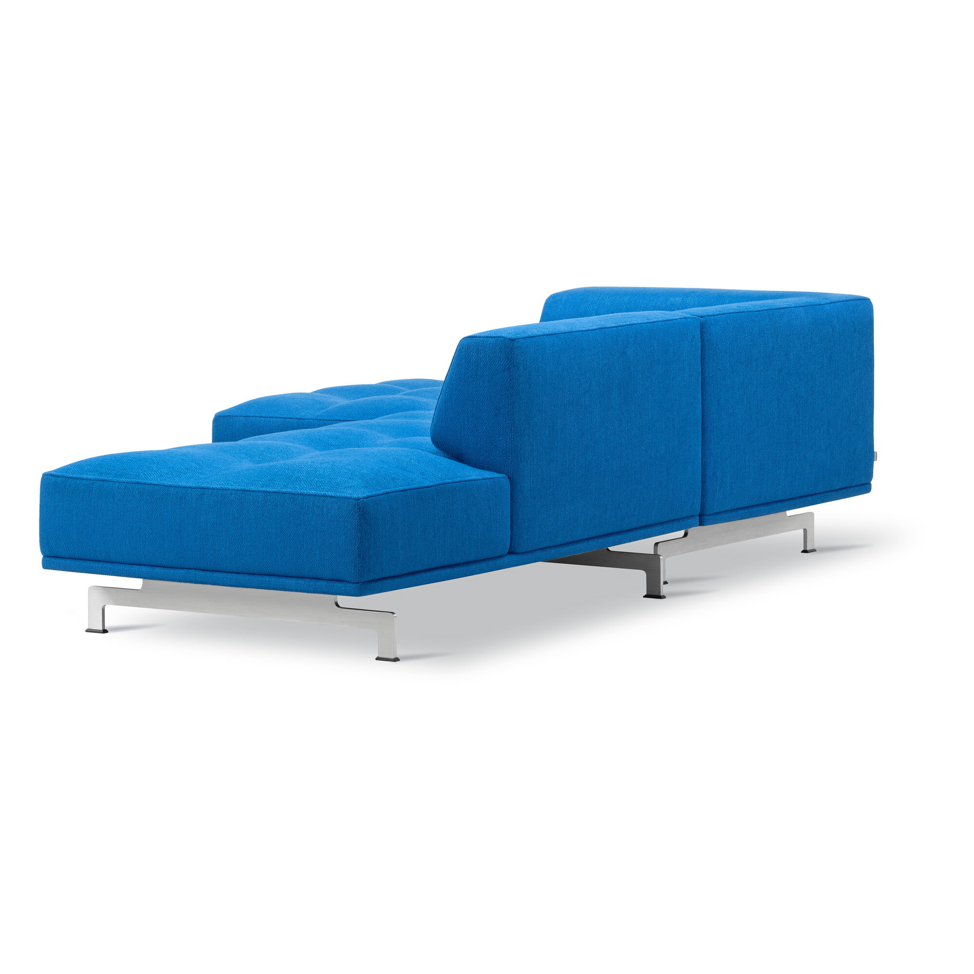 Fredericia Delphi Elements sofa, conf. E, brushed aluminium - blue ...