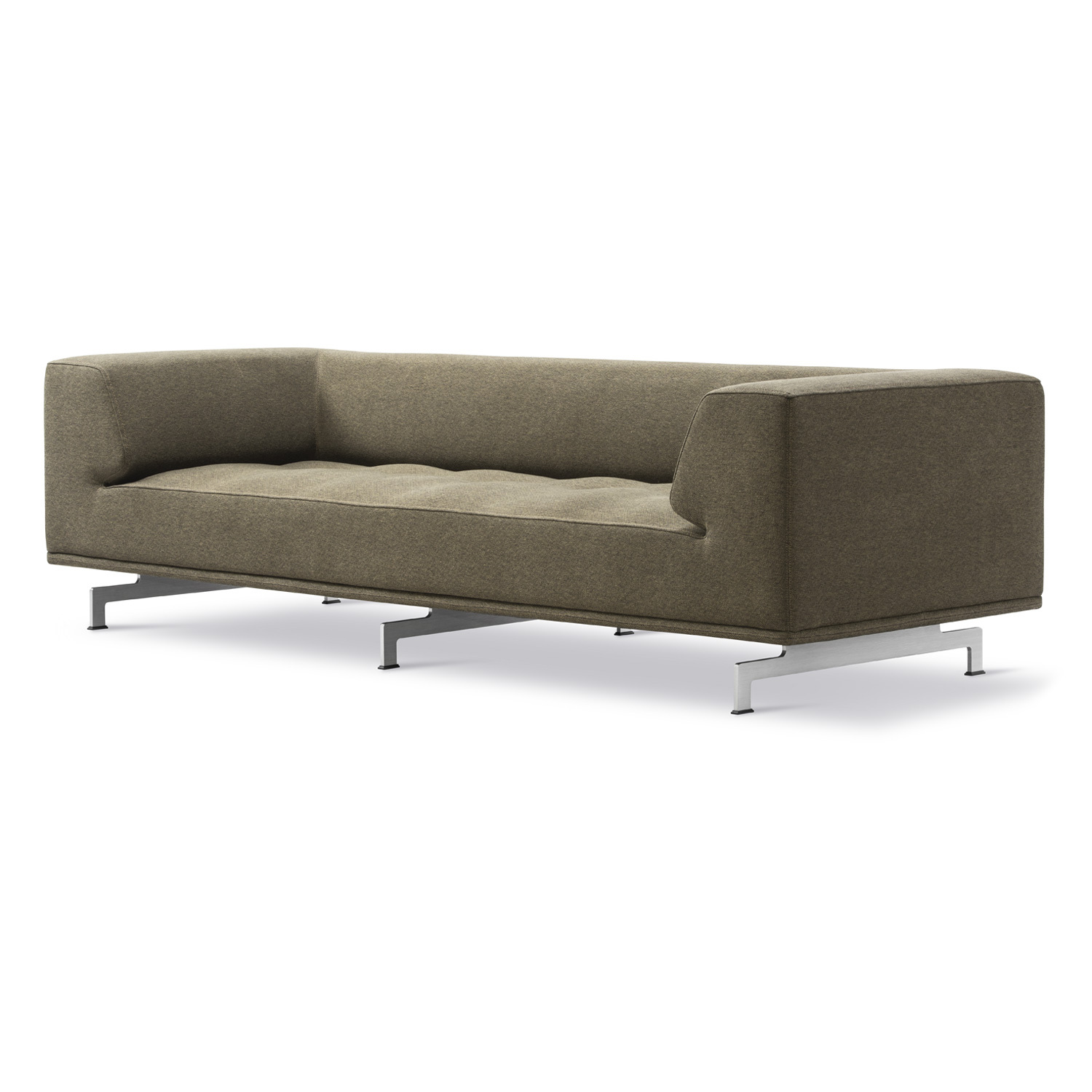 Fredericia Canapé 2 places Delphi, aluminium brossé - olive Clay 14 ...