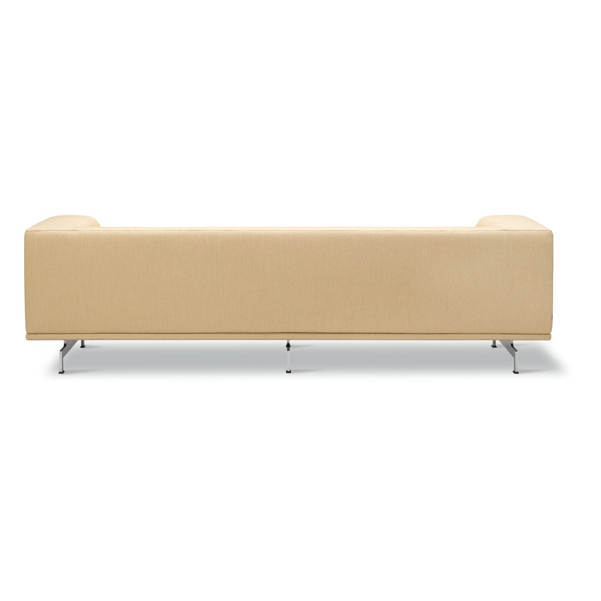 Fredericia Delphi 3-seater sofa, brushed aluminium - yellow Keiga 422 ...