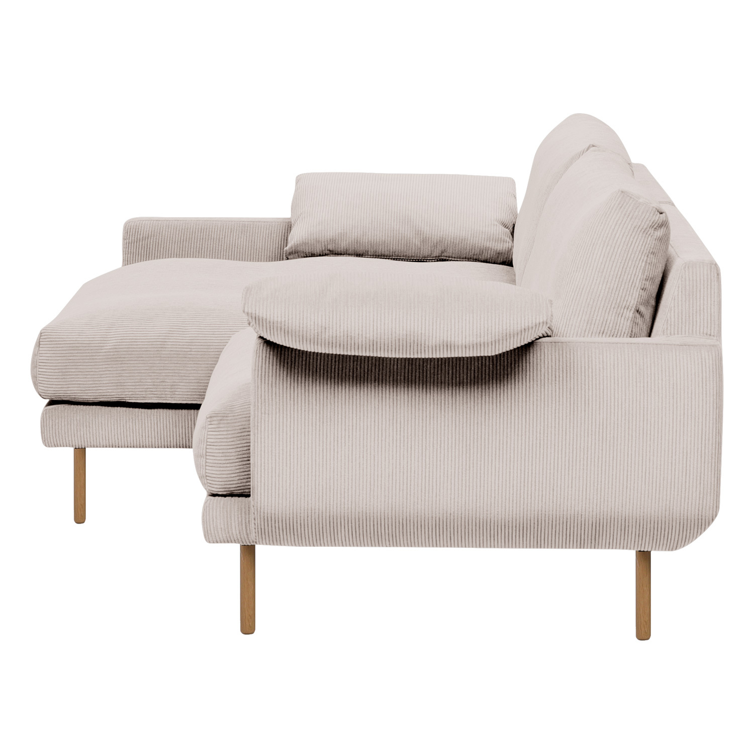 Interface Bebé sofa w/ chaise longue, left, beige Jagger 3 - oak ...