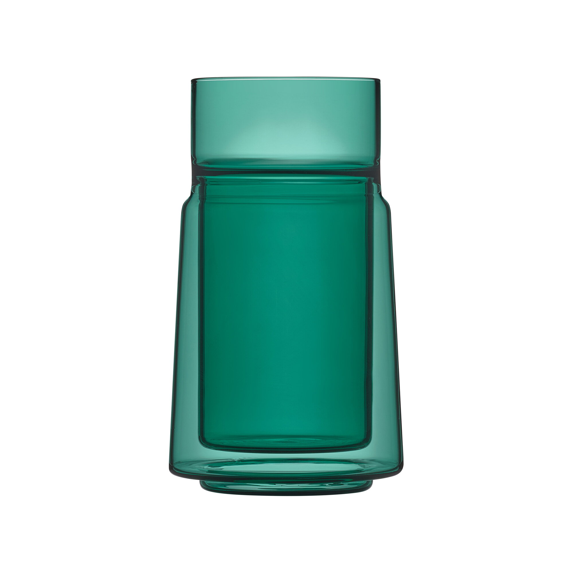 Jacob Jensen Double Wall glass, large 33 cl, green | Finnish Design Shop