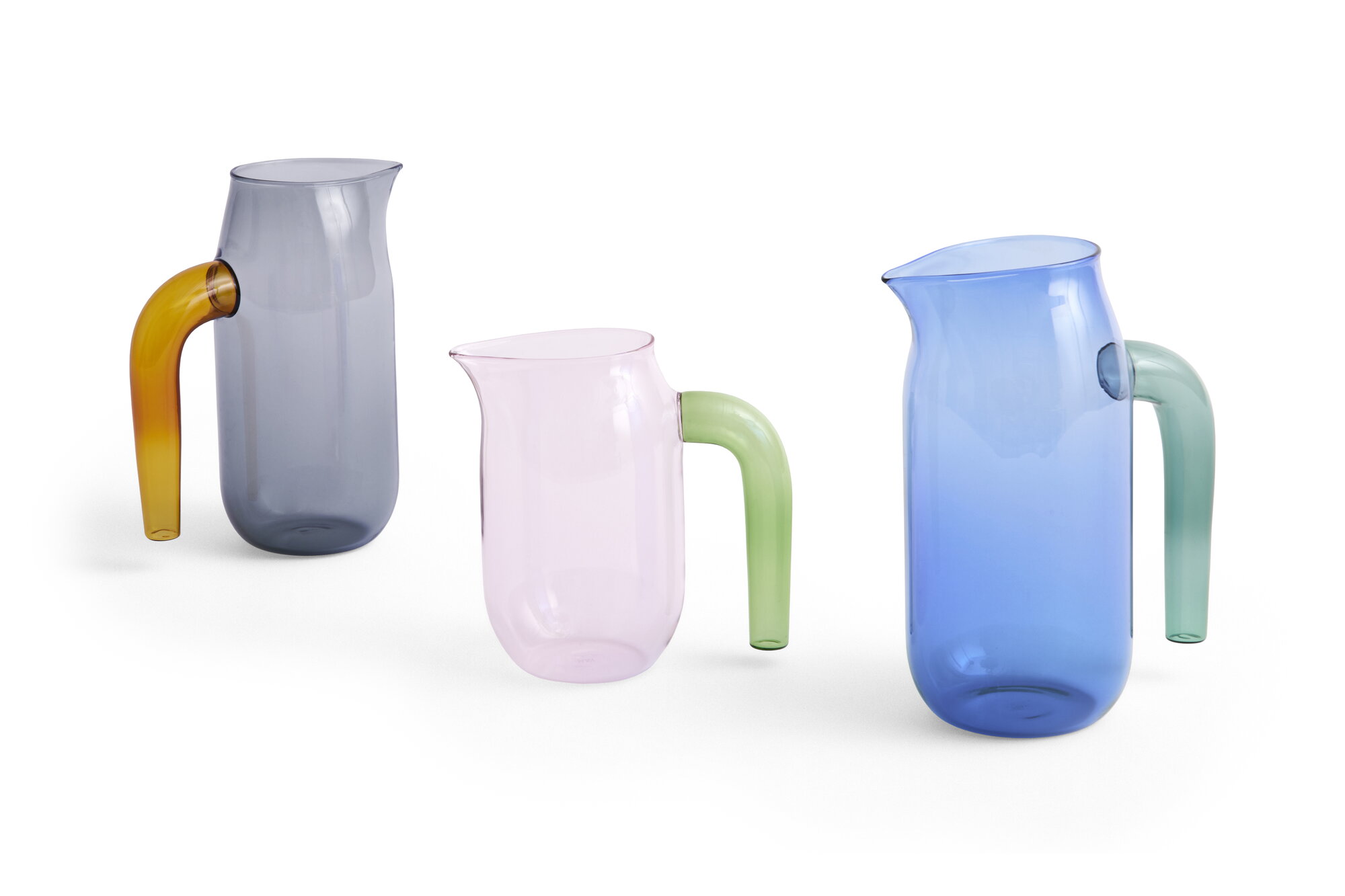 HAY Caraffa con manico verde, S, rosa | Finnish Design Shop