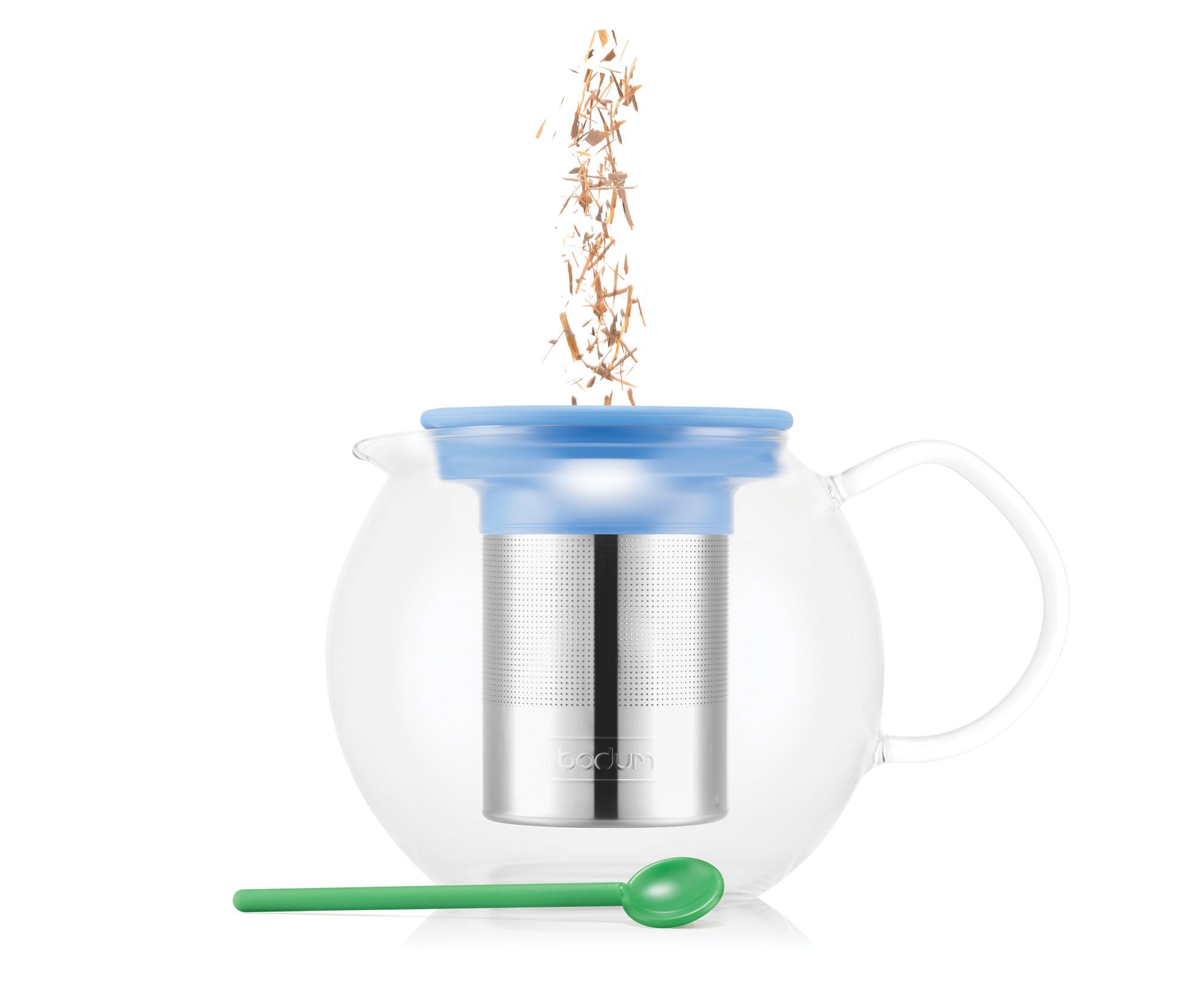 Bodum Assam teapot with spoon, 1,0 l, green - red | Finnish Design Shop CH