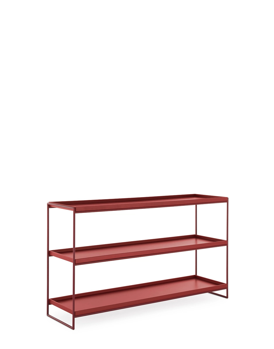 Kartell Trays shelf, 140 cm, burgundy | Finnish Design Shop