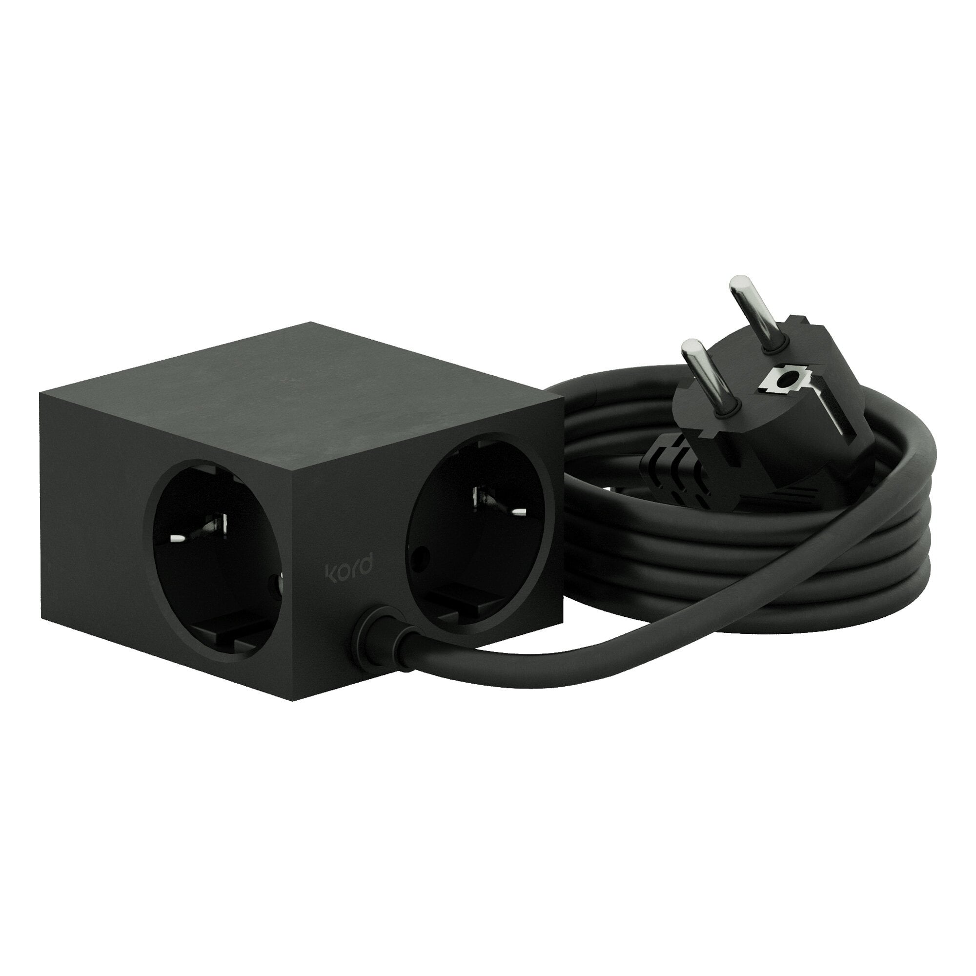 Kord Connect Cuboid extension cord, black | Finnish Design Shop