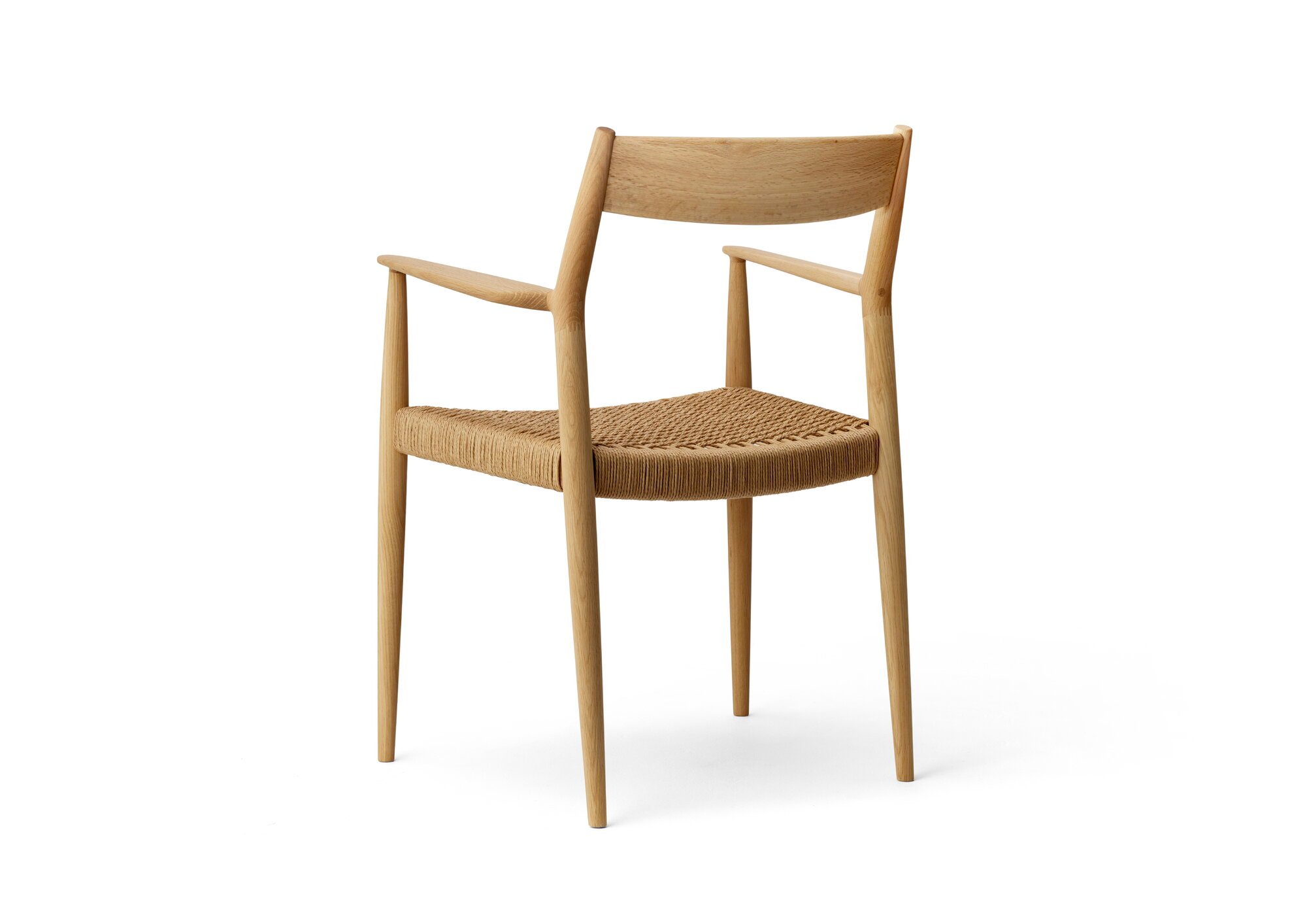 Karimoku Case N-DC01 dining armchair, lacquered oak - natural paper ...