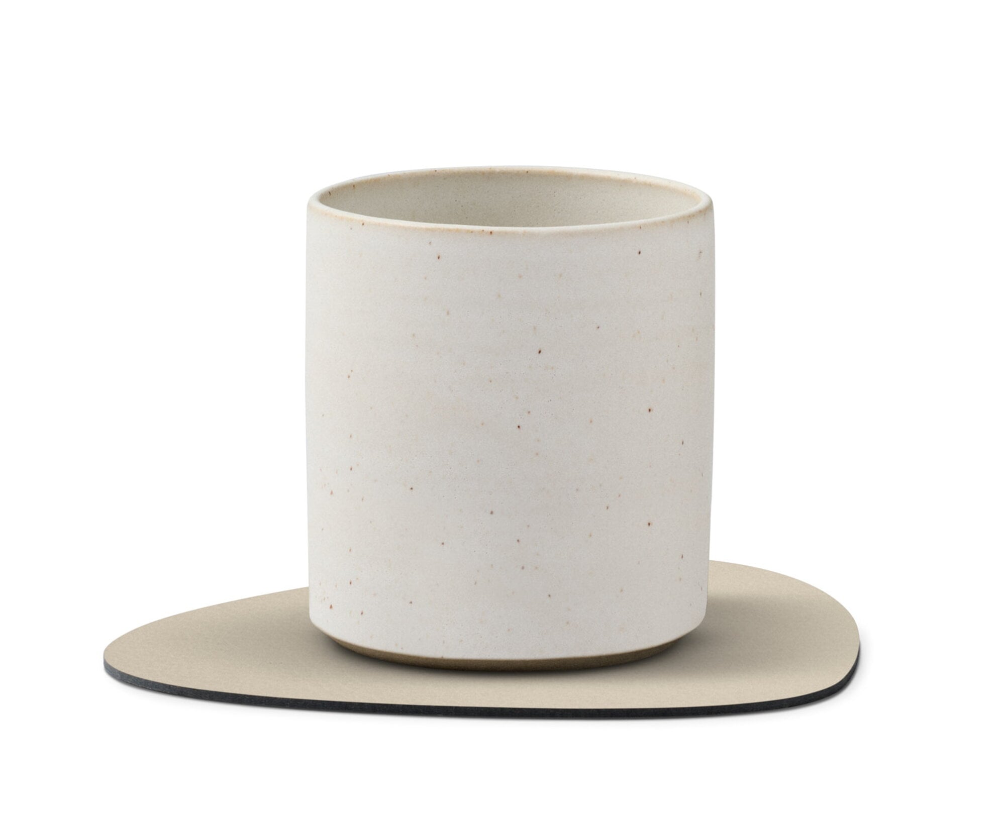 LIND DNA Curve glass mat, cream Serene leather | Finnish Design Shop