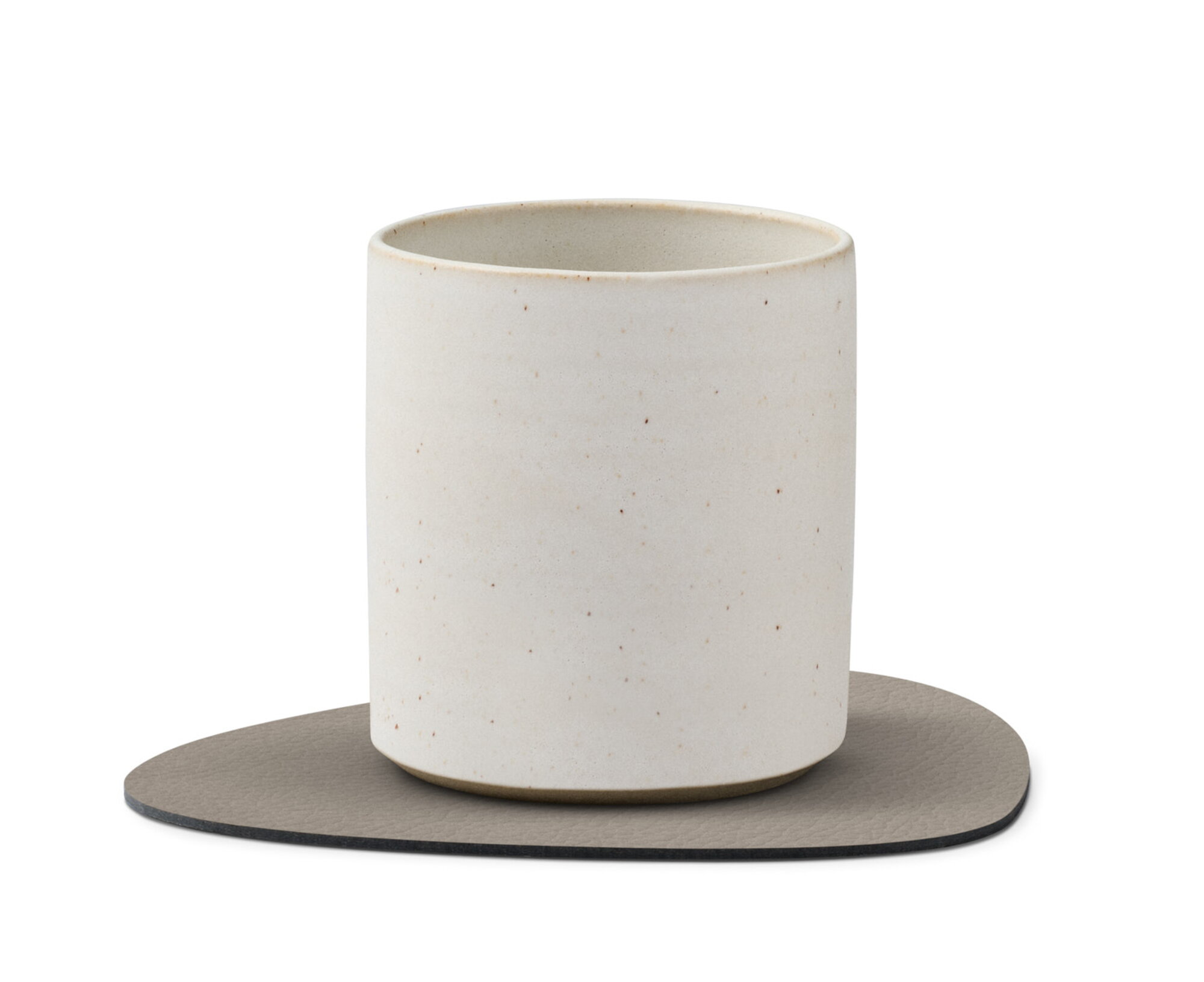 LIND DNA Curve glass mat, ash grey Serene leather | Finnish Design Shop