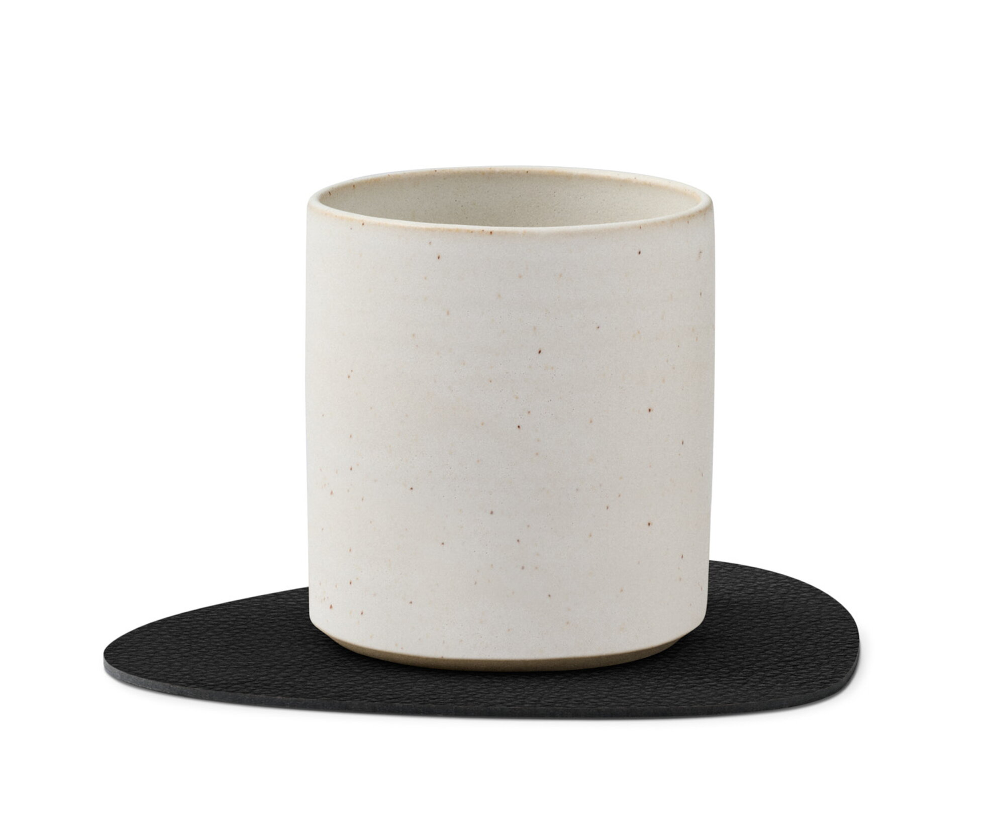 LIND DNA Curve glass mat, black Serene leather | Finnish Design Shop