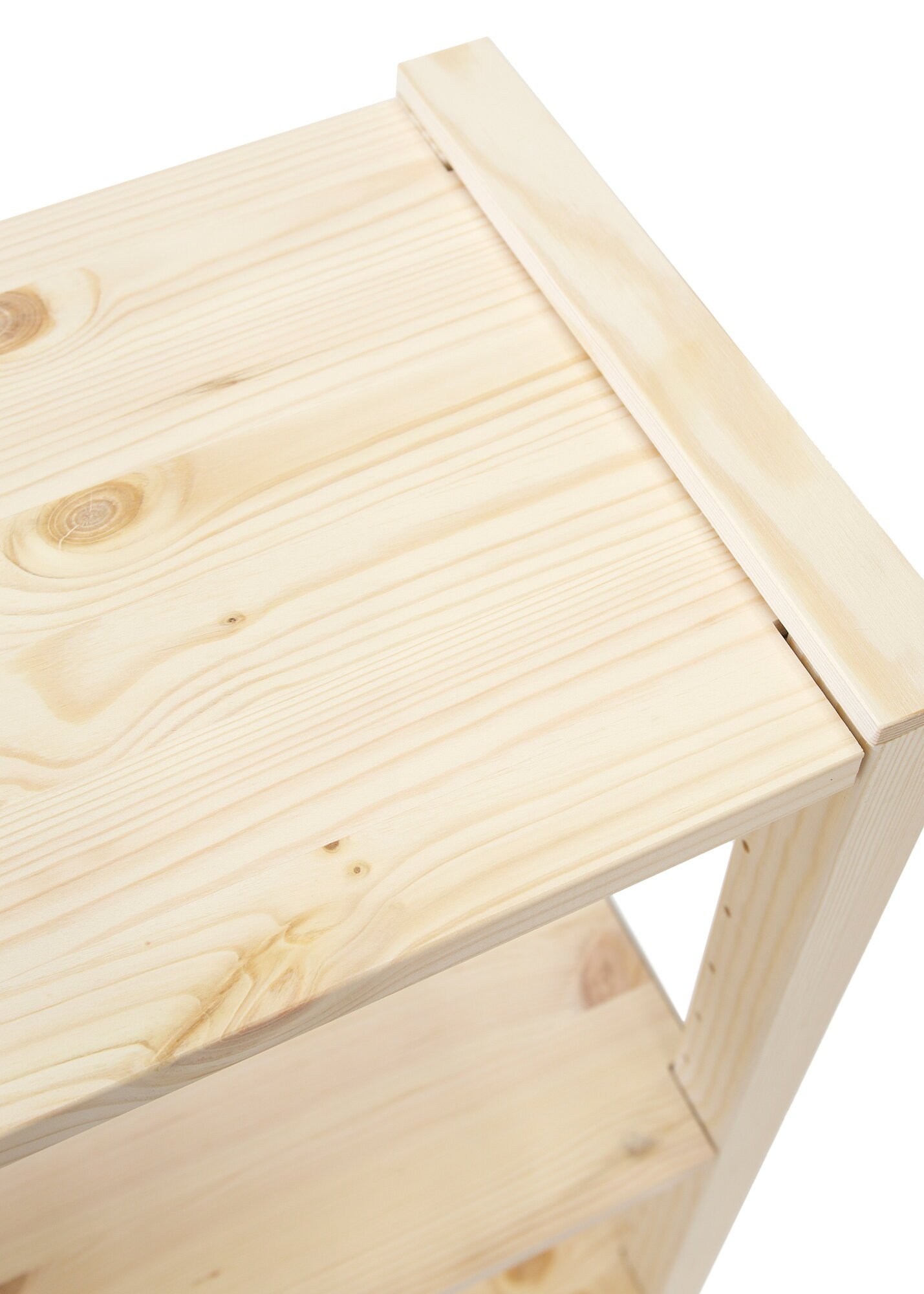 Lundia Classic open shelf, low, wide, untreated | Finnish Design Shop