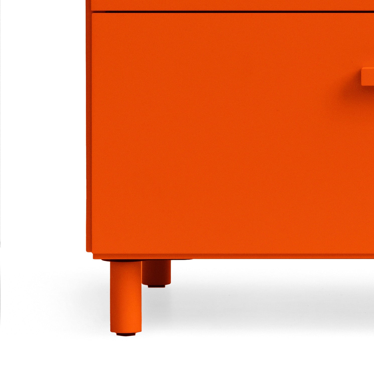String Furniture Relief chest of drawers with legs, tall, orange ...