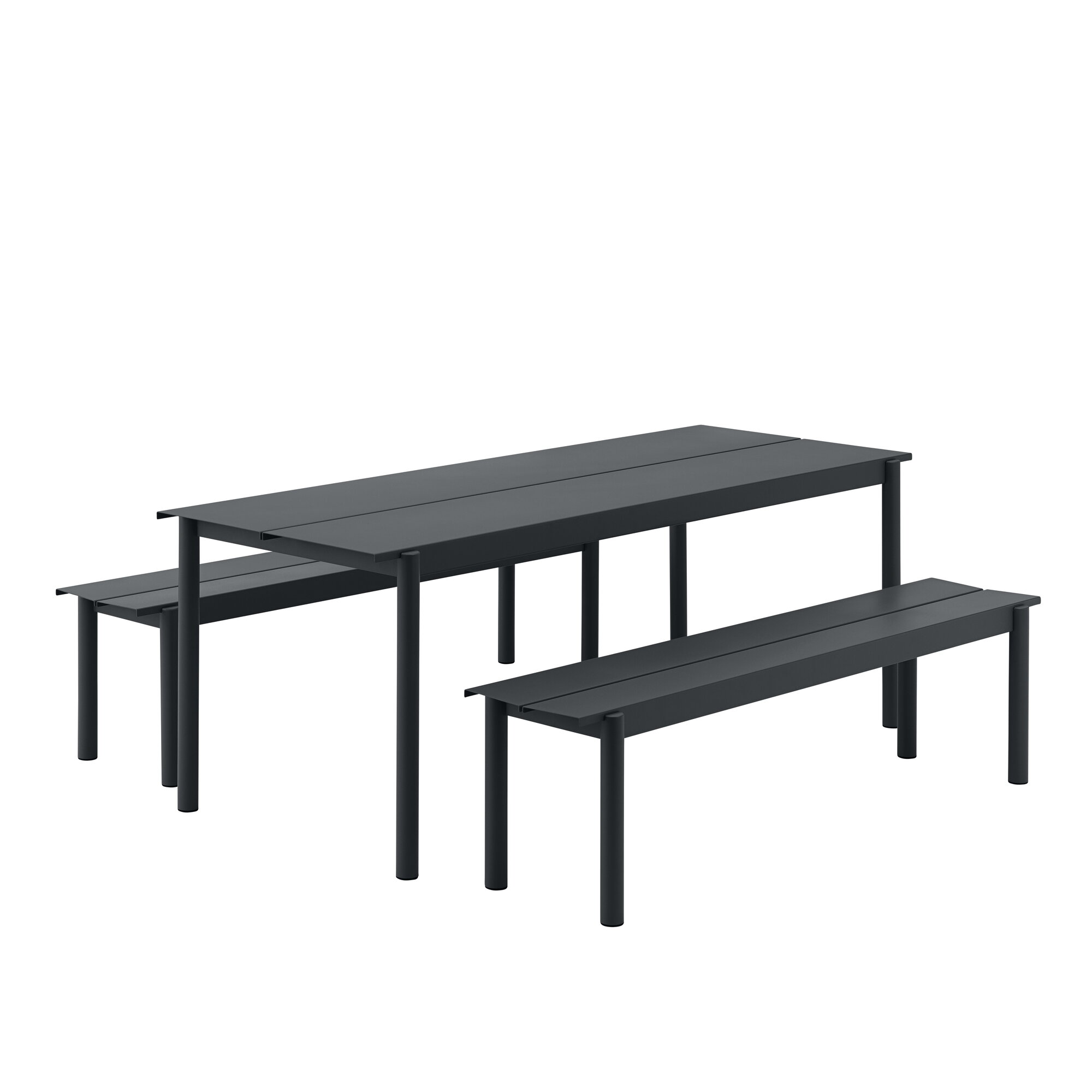 Muuto Linear Steel table 200 x 75 cm, black | Finnish Design Shop