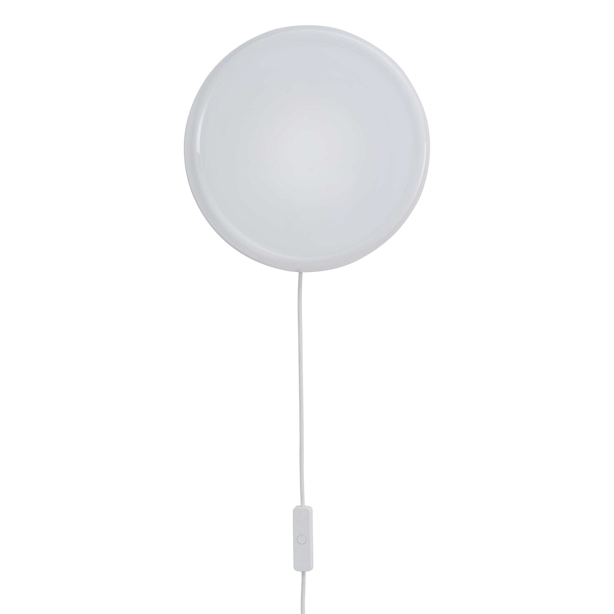 Muuto Looped wall/ceiling lamp, with inline dimmer and plug, white ...