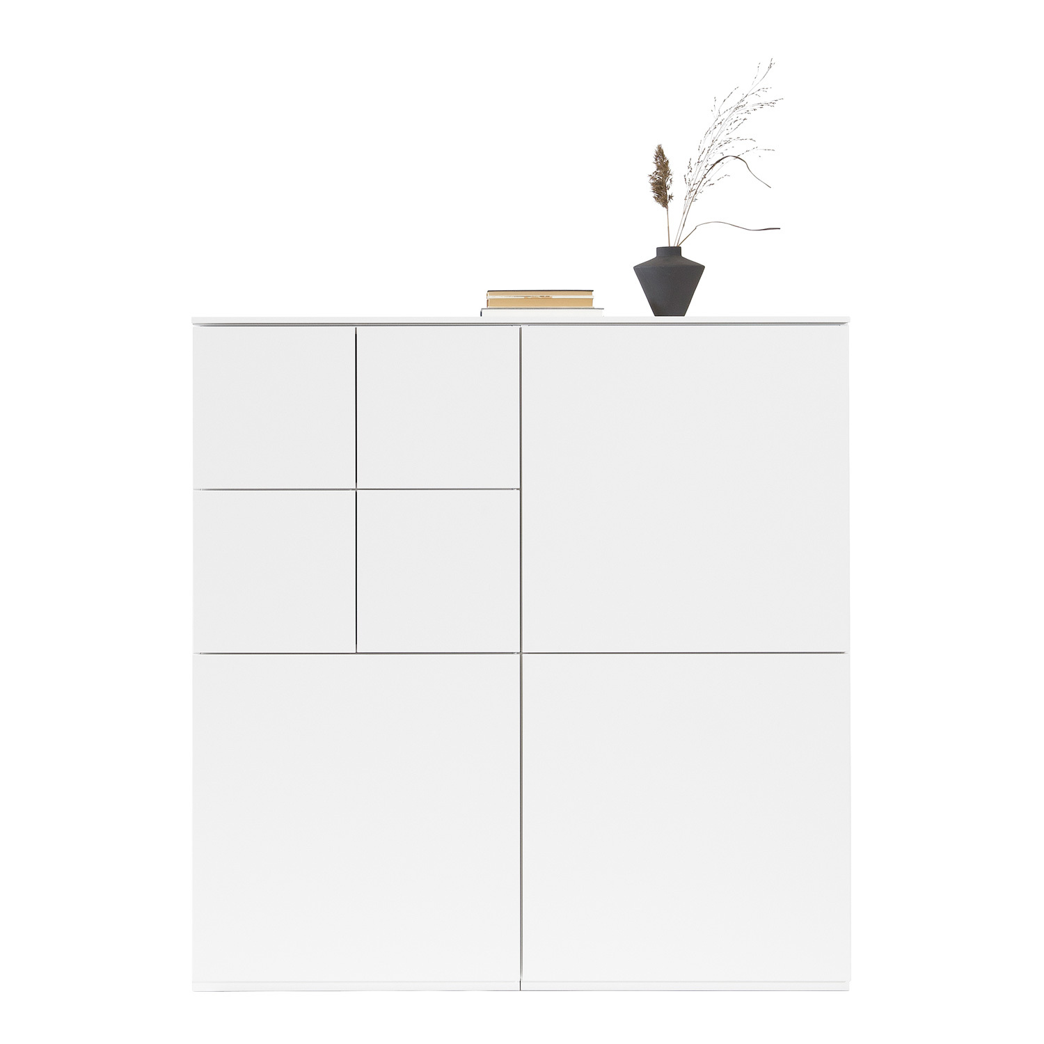 Lundia Fuuga cabinet with doors, 128 x 132 cm, white | Finnish Design Shop