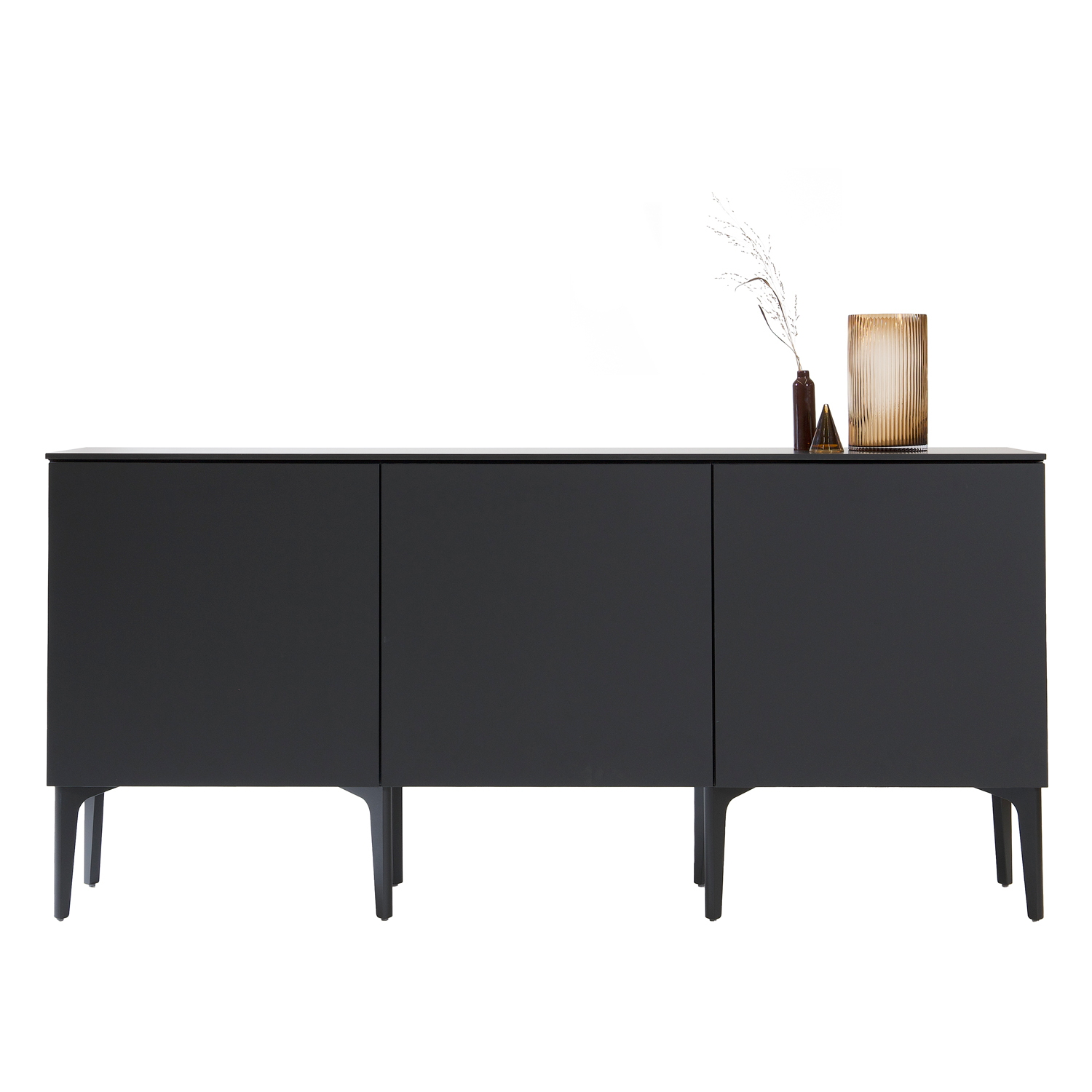 Lundia Fuuga sideboard, 192 cm, three doors, black | Finnish Design Shop