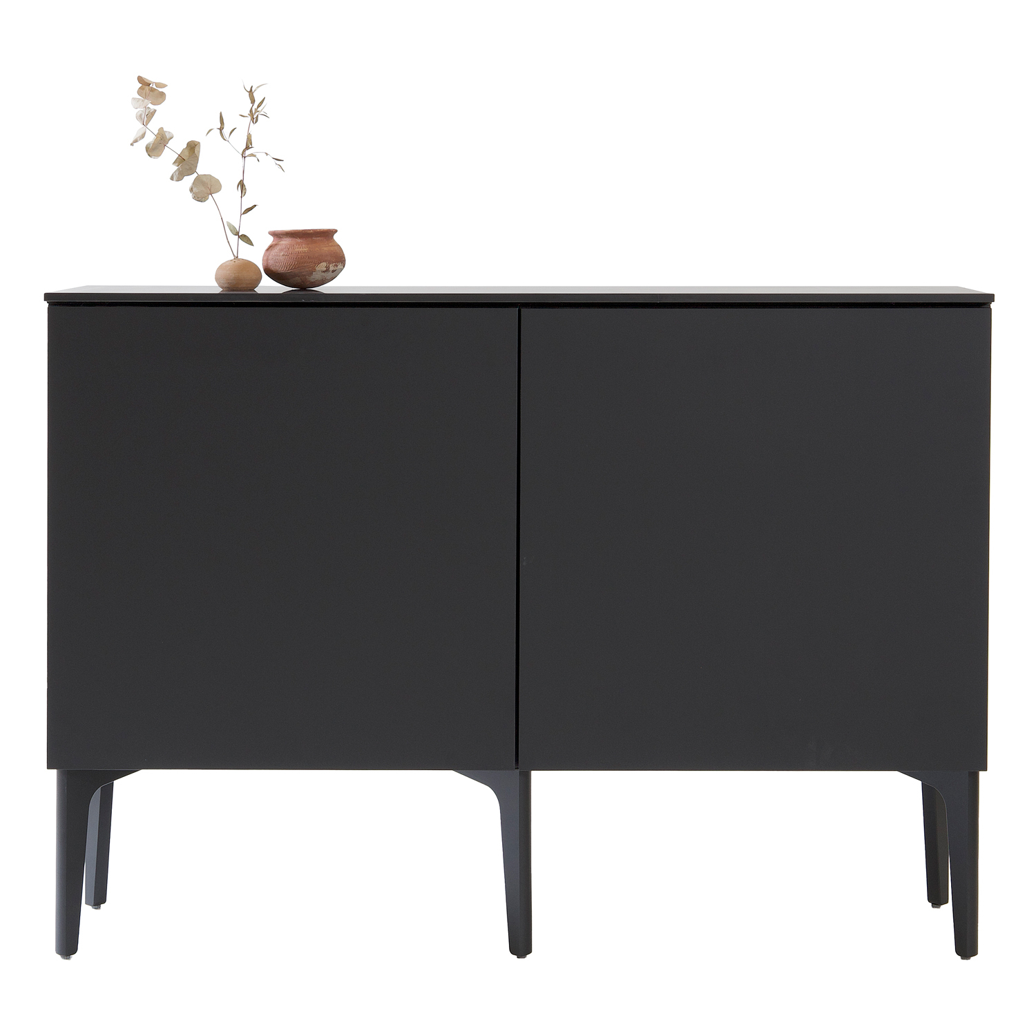 Lundia Fuuga sideboard, 128 cm, two doors, black | Finnish Design Shop