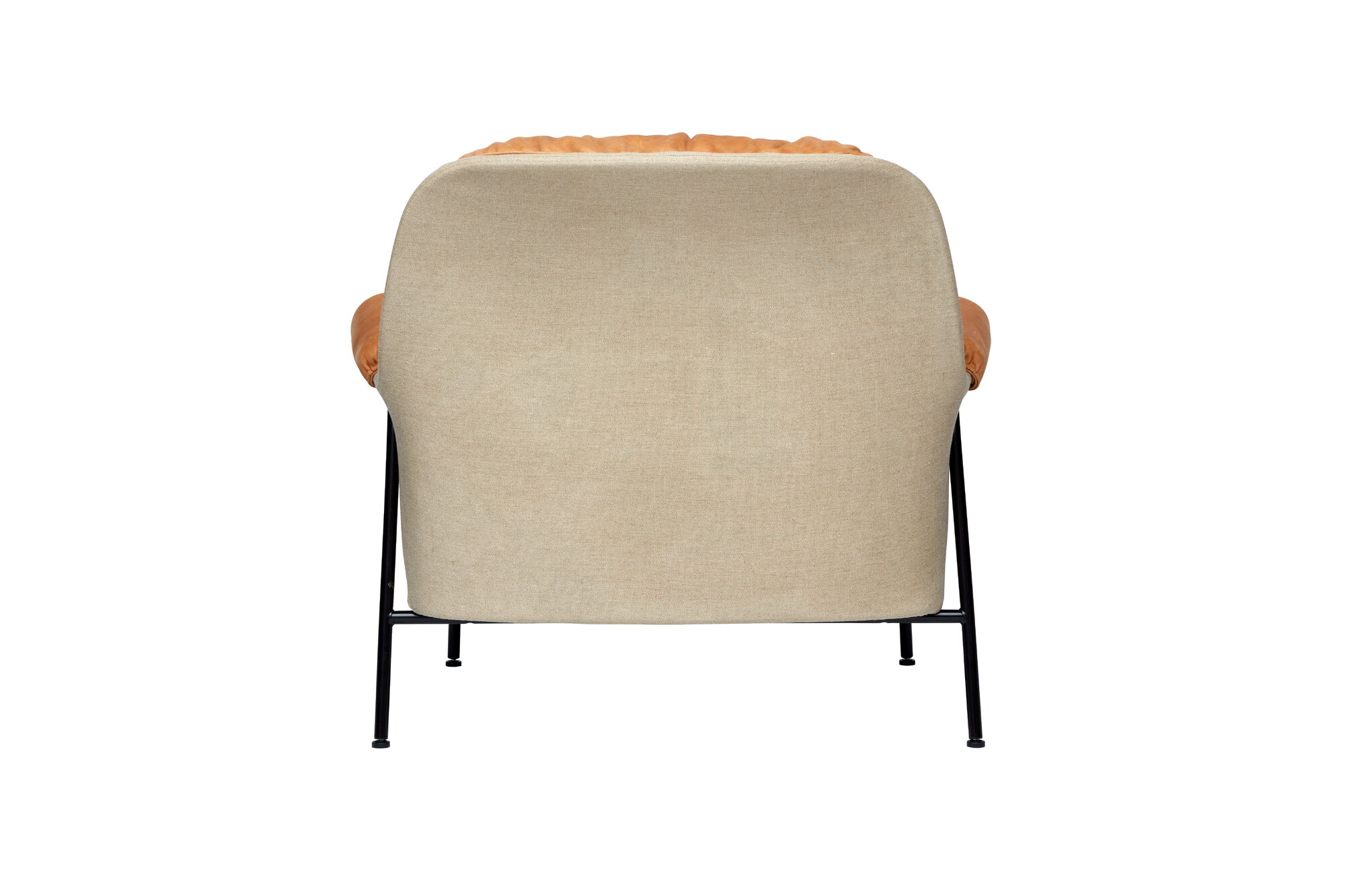 Fogia Lyra armchair, black steel - cognac leather | Finnish Design Shop UK