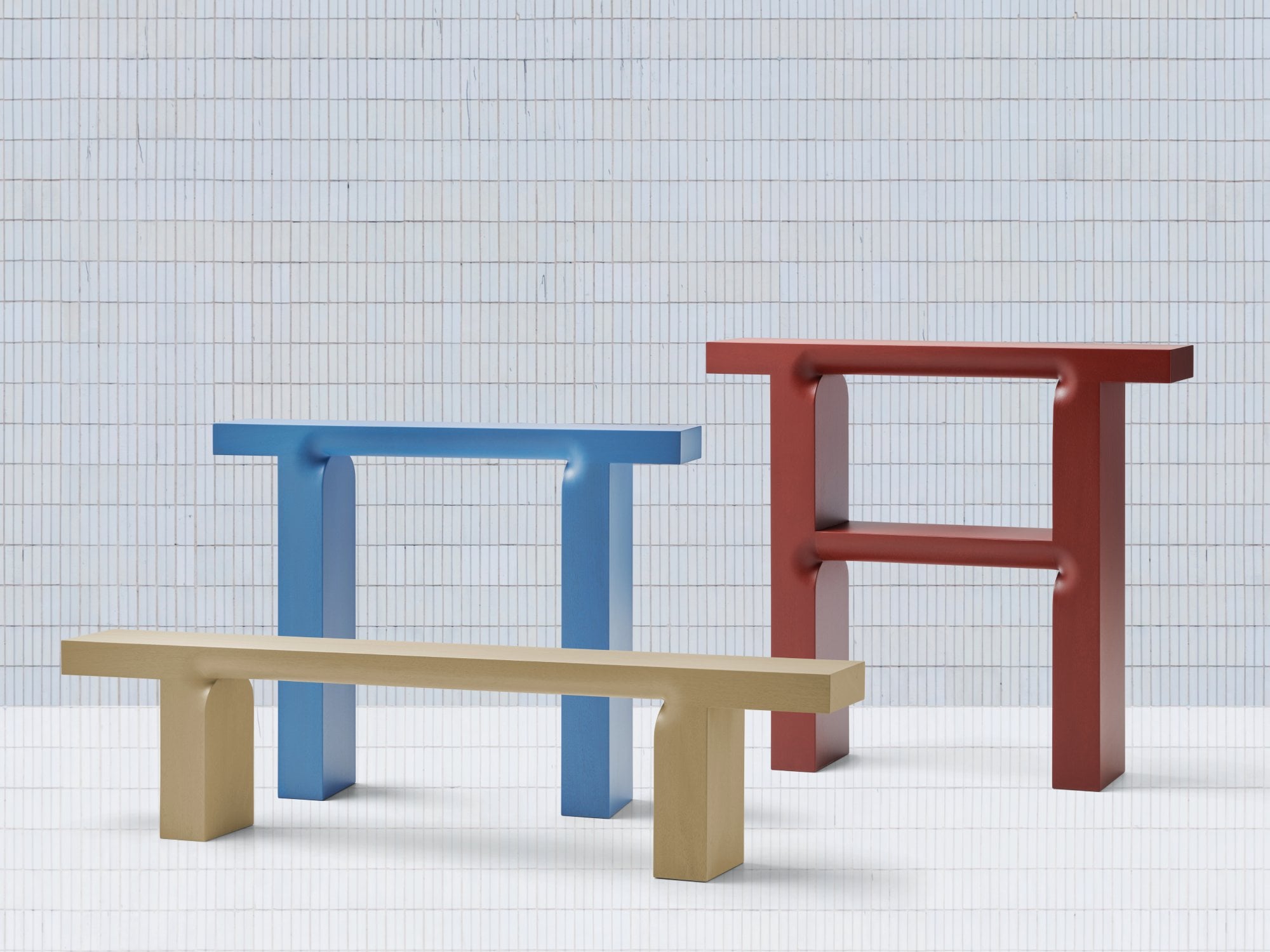 Mattiazzi MC23 Oto bench, green beige | Finnish Design Shop