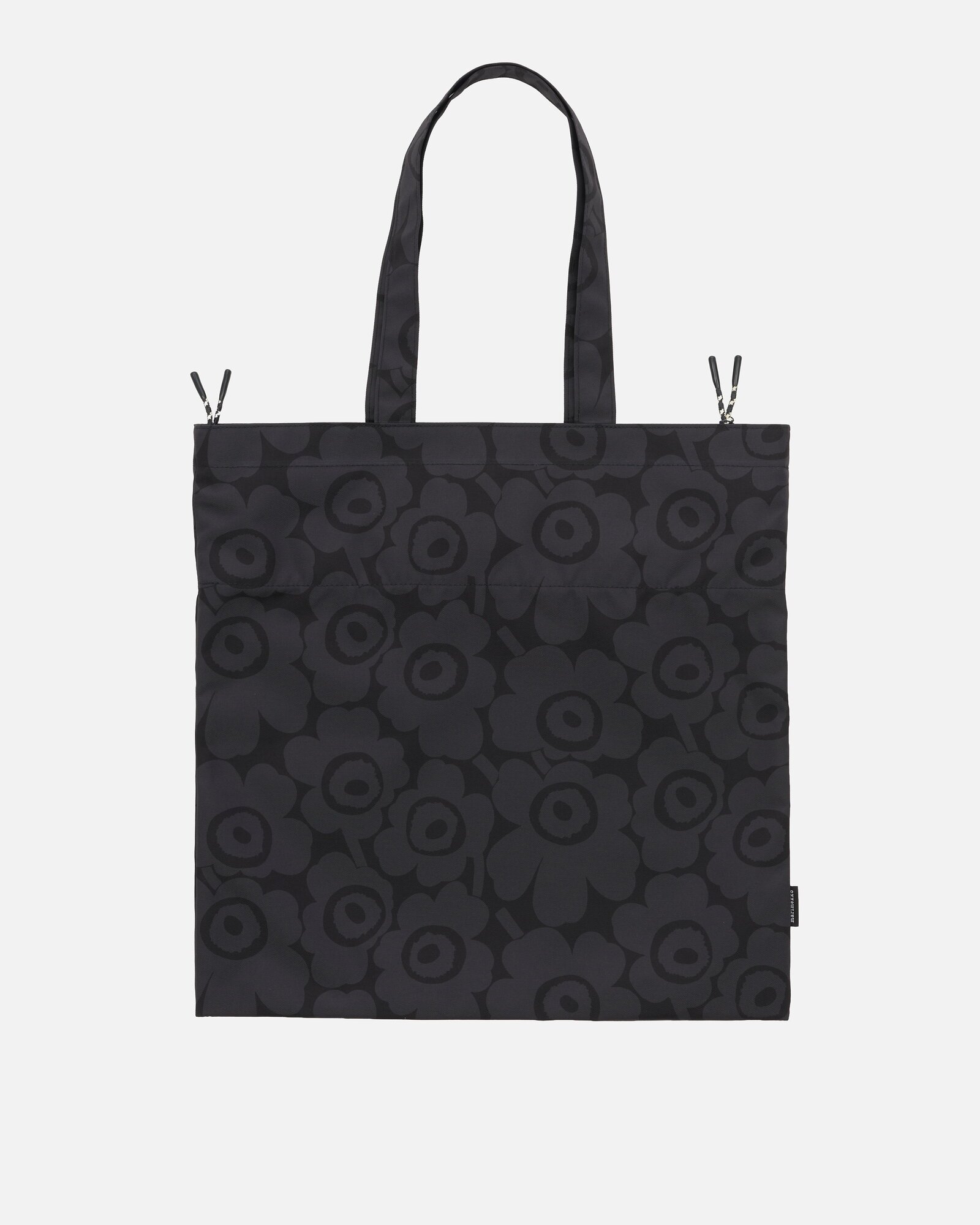 Marimekko Metka Mini Unikko Kioski shoulder bag, dark grey - black ...