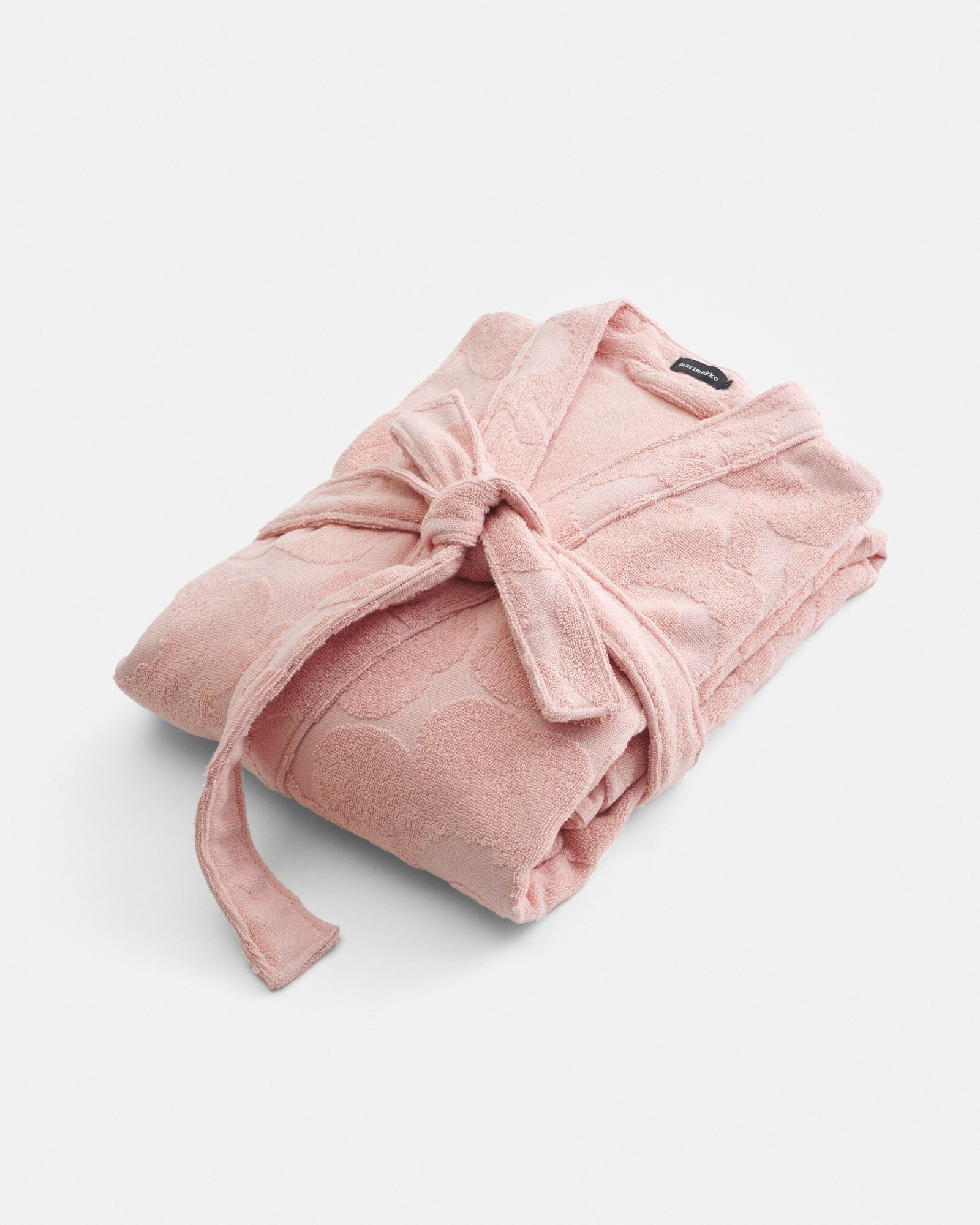 Marimekko Pieni Unikko bathrobe, powder - pink | Finnish Design Shop