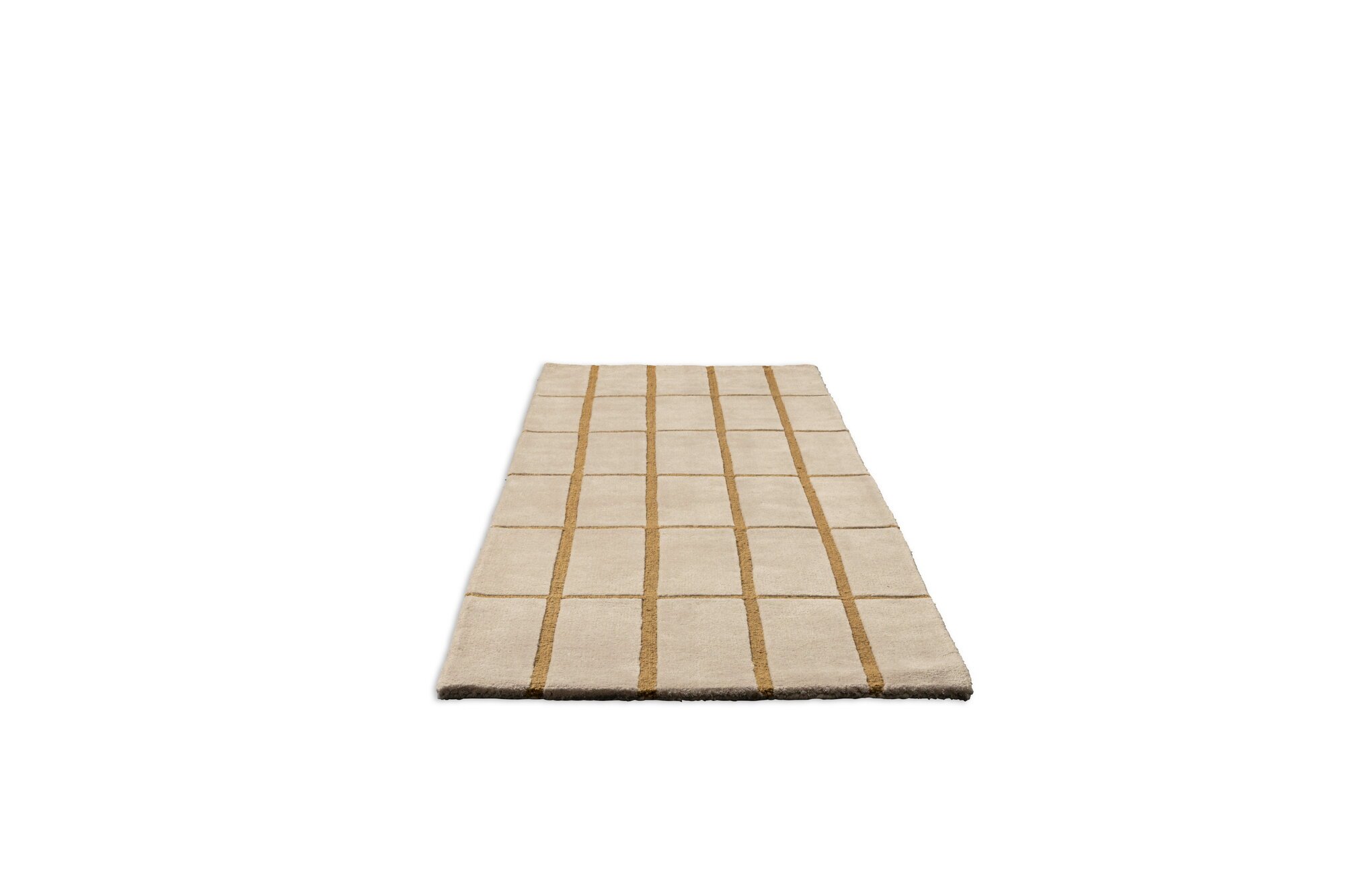 Marimekko Tiiliskivi runner rug, bronze yellow | Finnish Design Shop