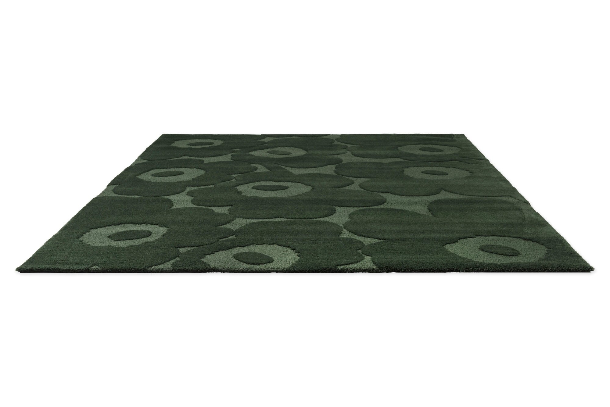 Marimekko Unikko rug, dark green | Finnish Design Shop