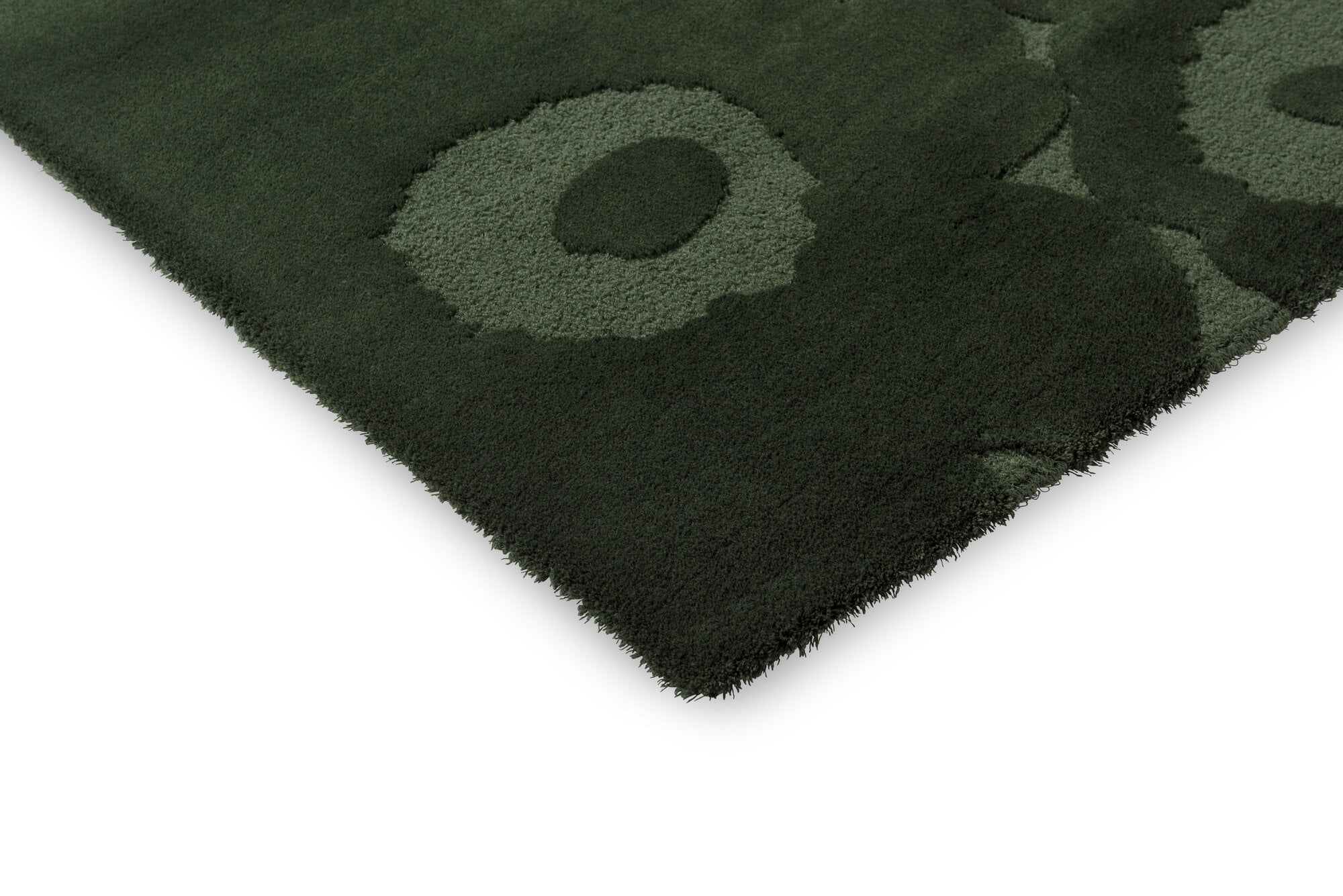 Marimekko Unikko rug, dark green | Finnish Design Shop