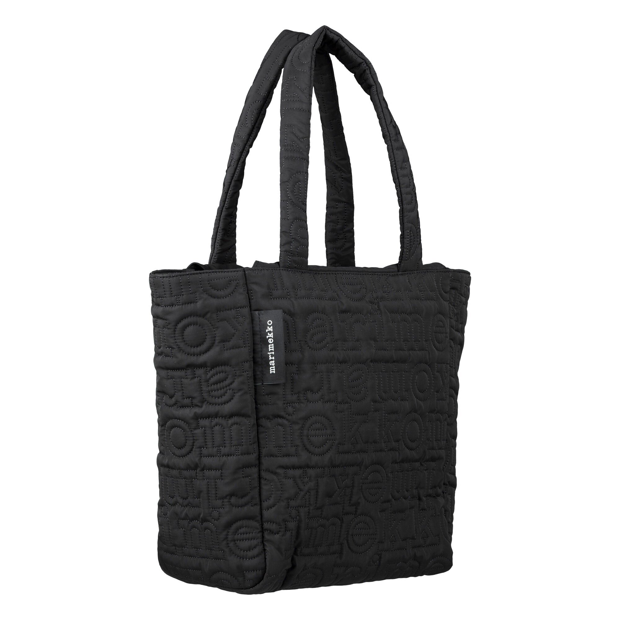 Marimekko Joy Tote Logo Tasche, M, schwarz | Finnish Design Shop