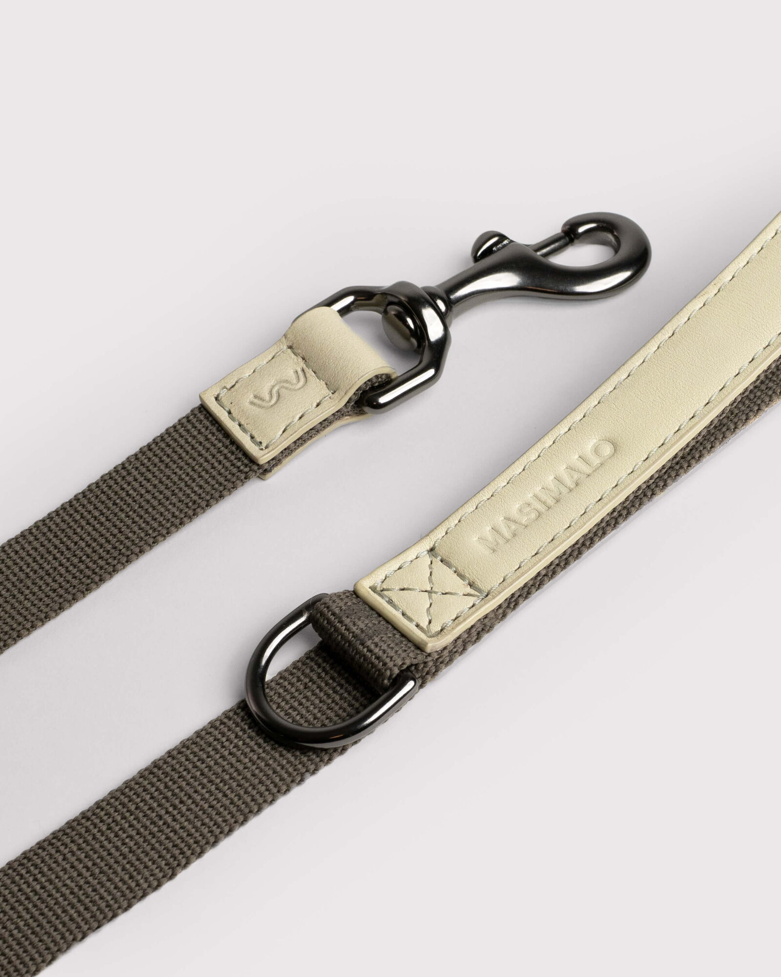 Masimalo Colour Block leash, light sage - khaki | Finnish Design Shop