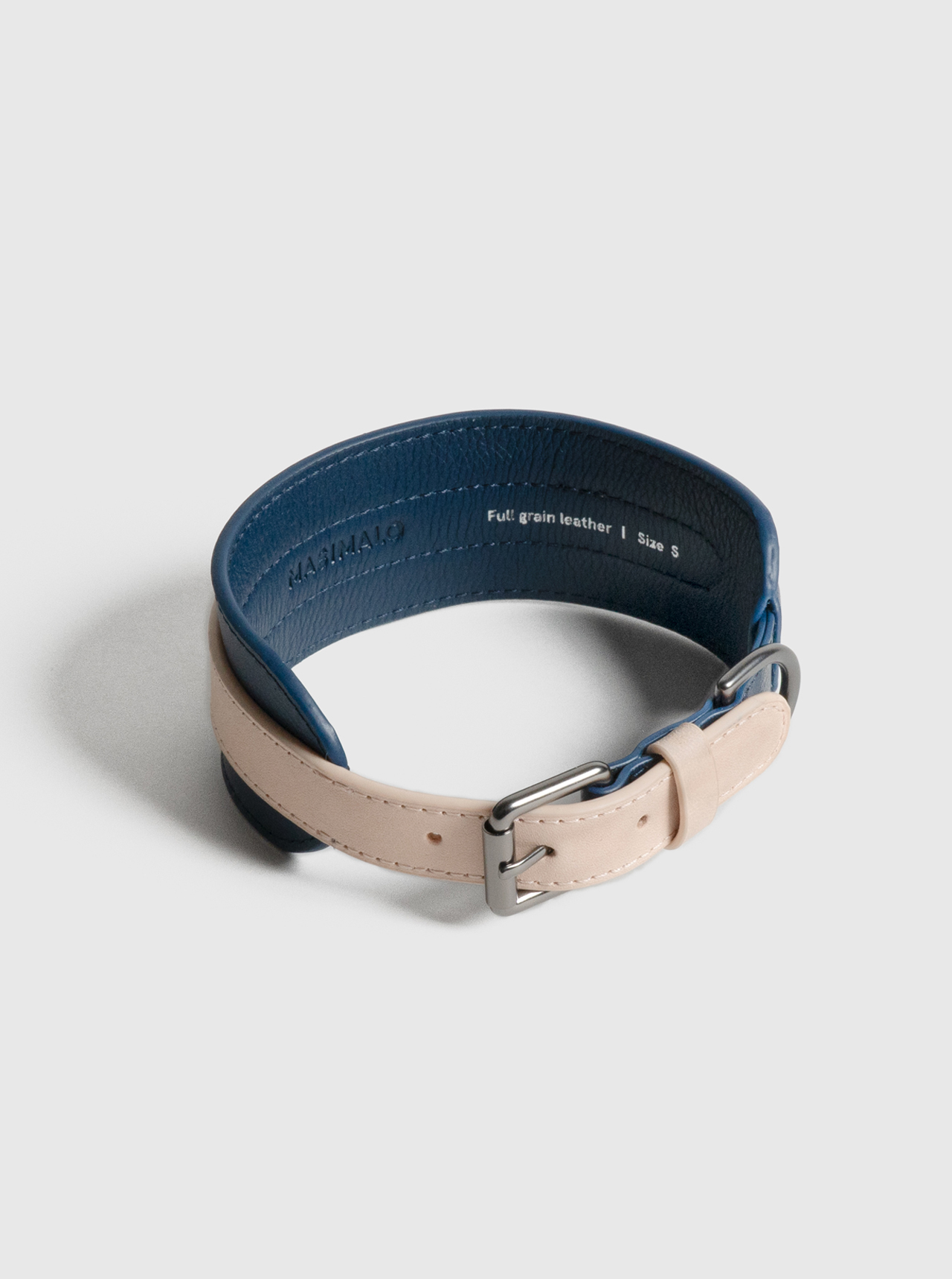 Masimalo Arch Wide collar, navy - natural | Finnish Design Shop