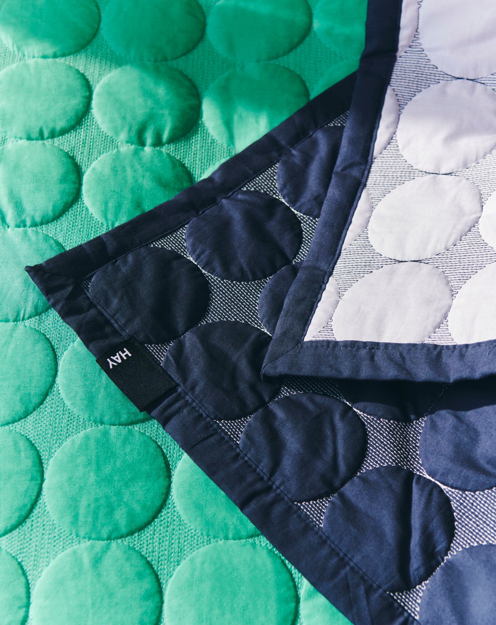 HAY Mega Dot Organic bed cover, midnight blue | Finnish Design Shop