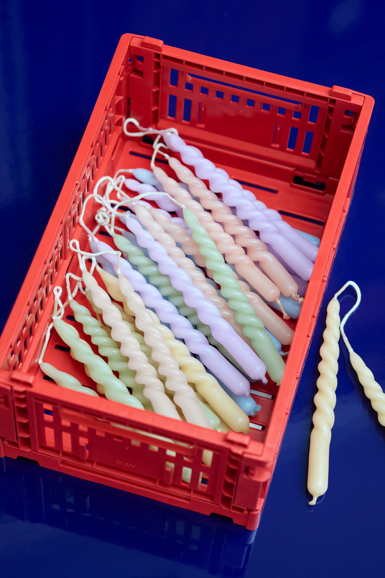 HAY Mini Swirl candles, 10 pcs, beige | Finnish Design Shop