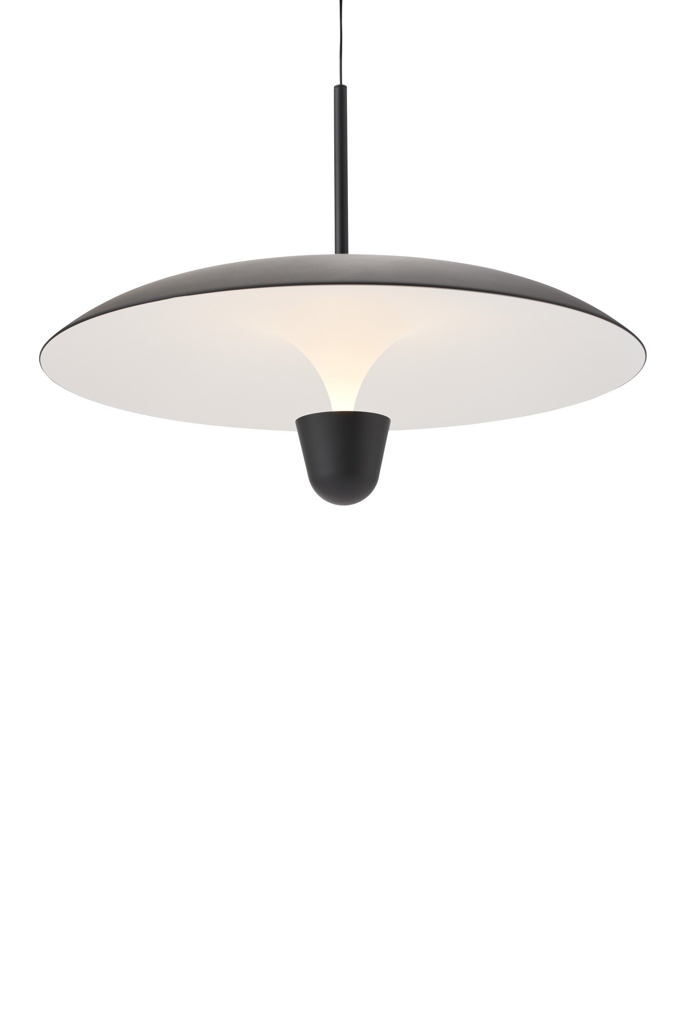 New Works Kantarell Pendelleuchte, 55 cm, schwarz - weiß | Finnish ...