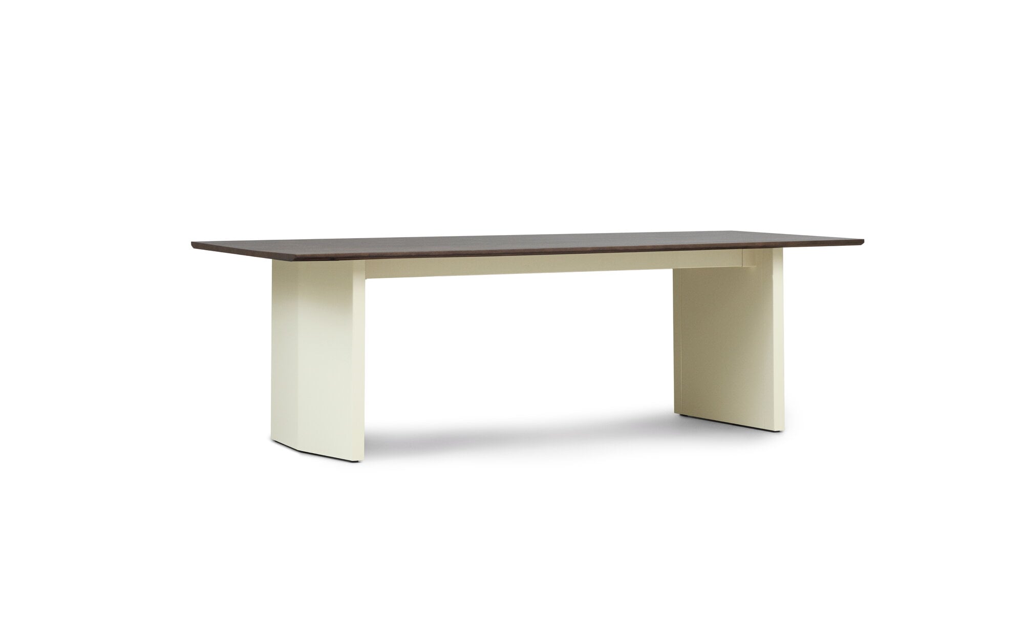 Normann Copenhagen Panel table, 90 x 250 cm, cream - dark brown ...