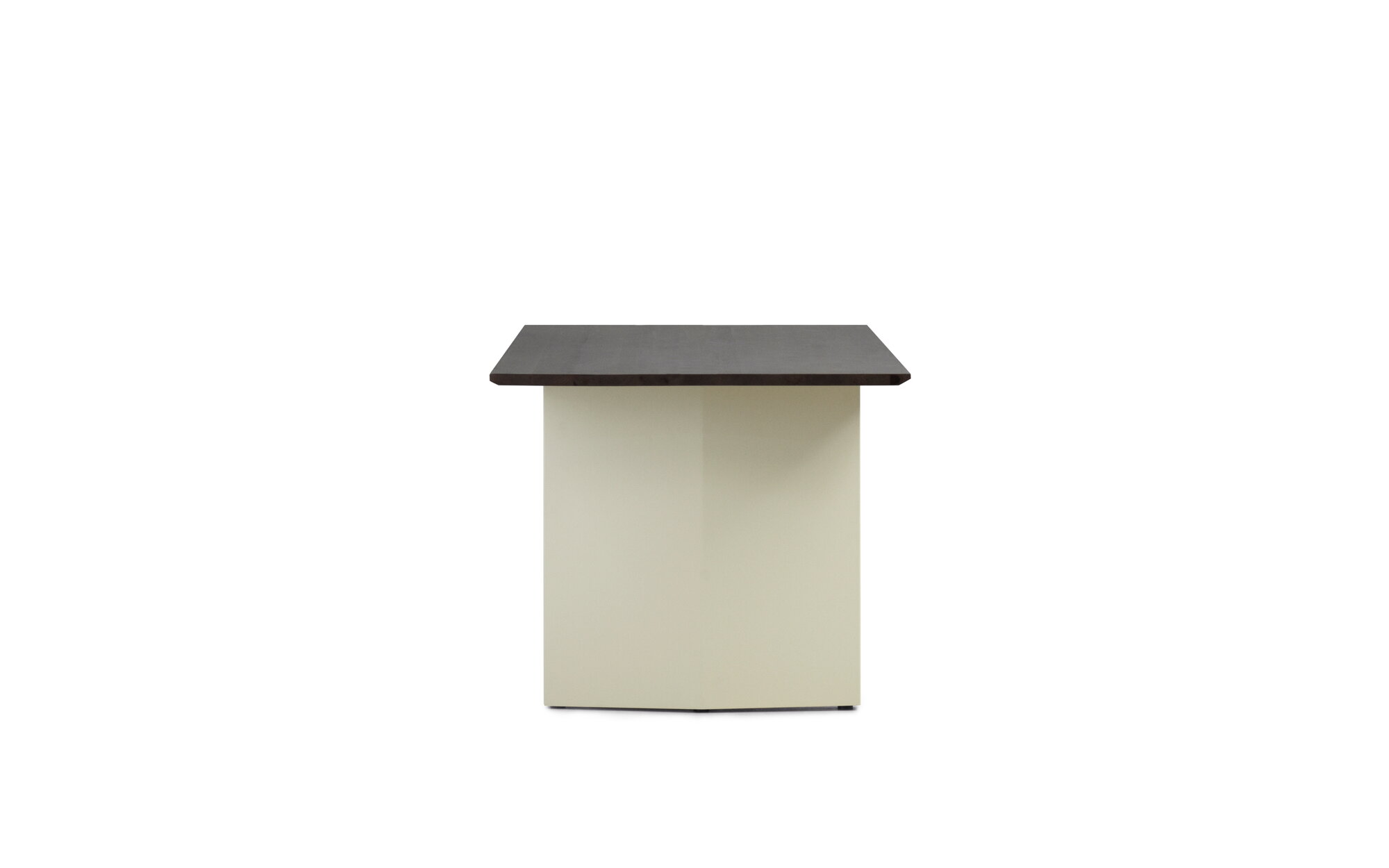 Normann Copenhagen Panel table, 90 x 250 cm, cream - dark brown ...