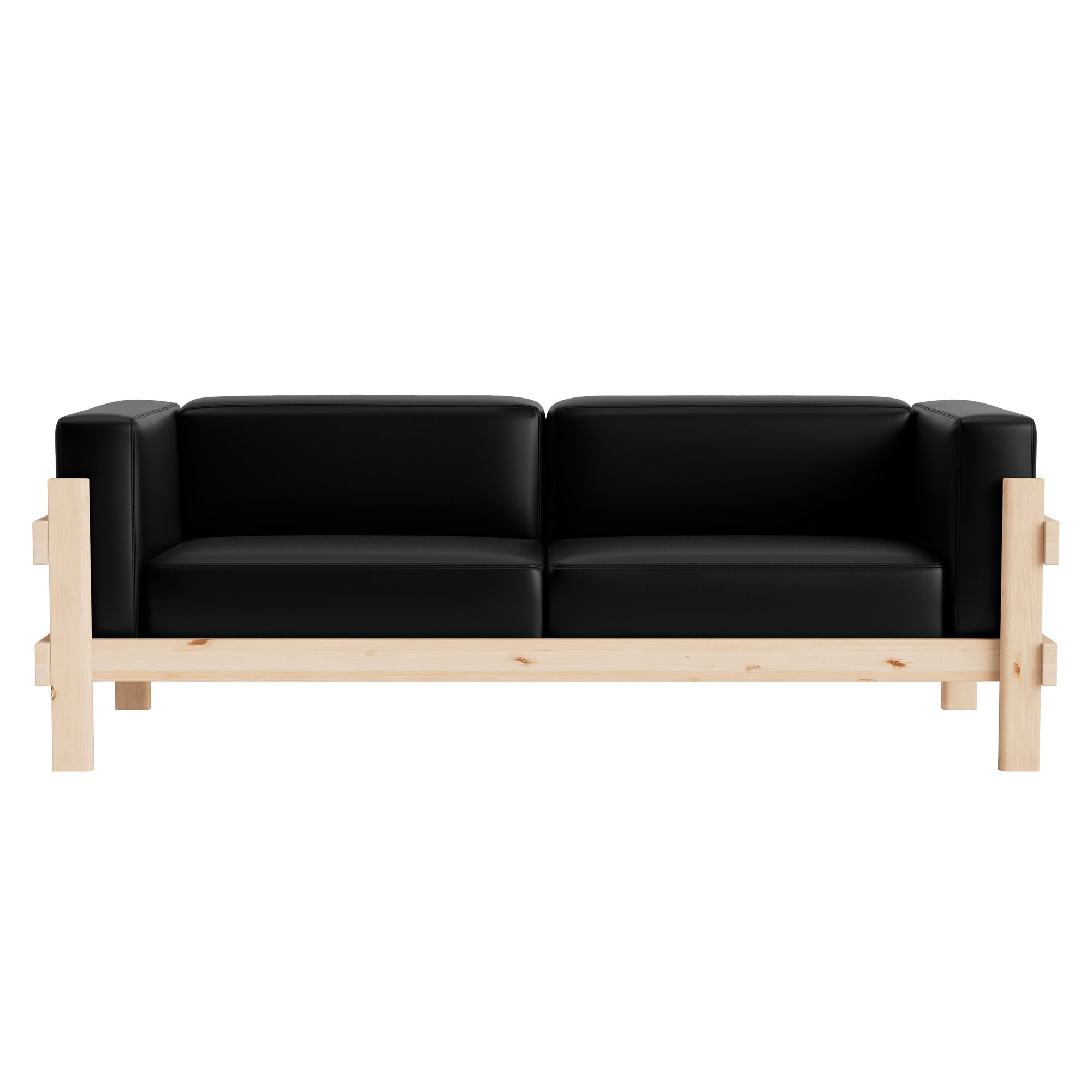 Normann Copenhagen Kube sofa, 3-seater, pine - Ultra 41599 black ...