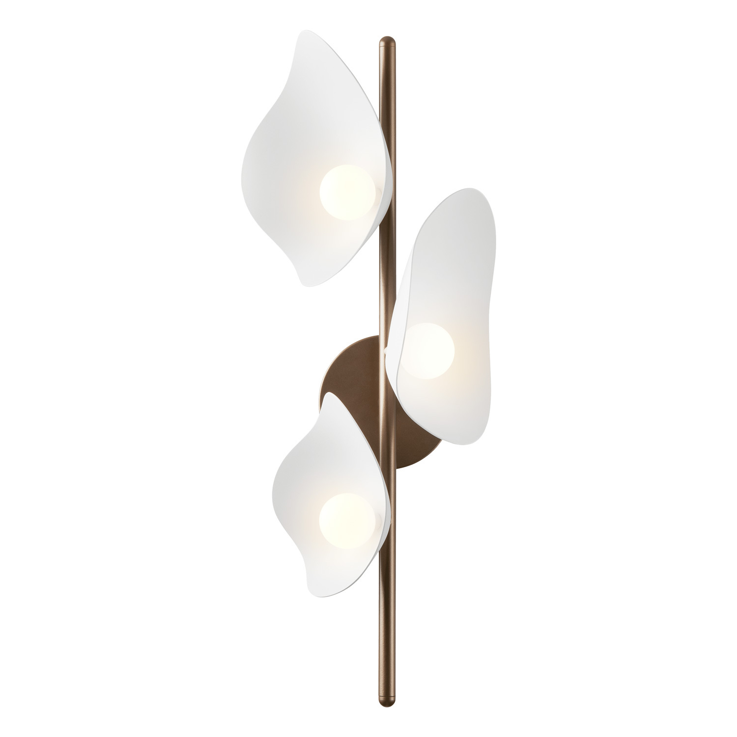 Nuura Florii 3 wall lamp, dark bronze - white | Finnish Design Shop