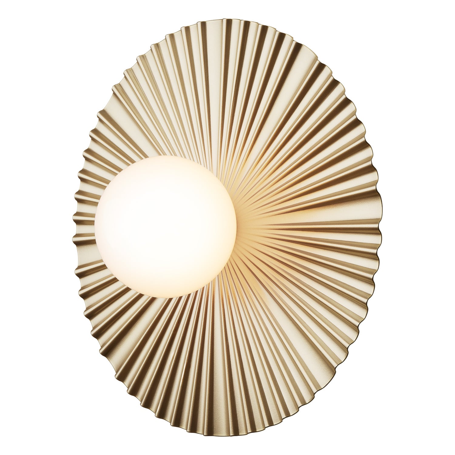 Nuura Liila Muuse wall/ceiling lamp, medium, Nordic gold - opal ...