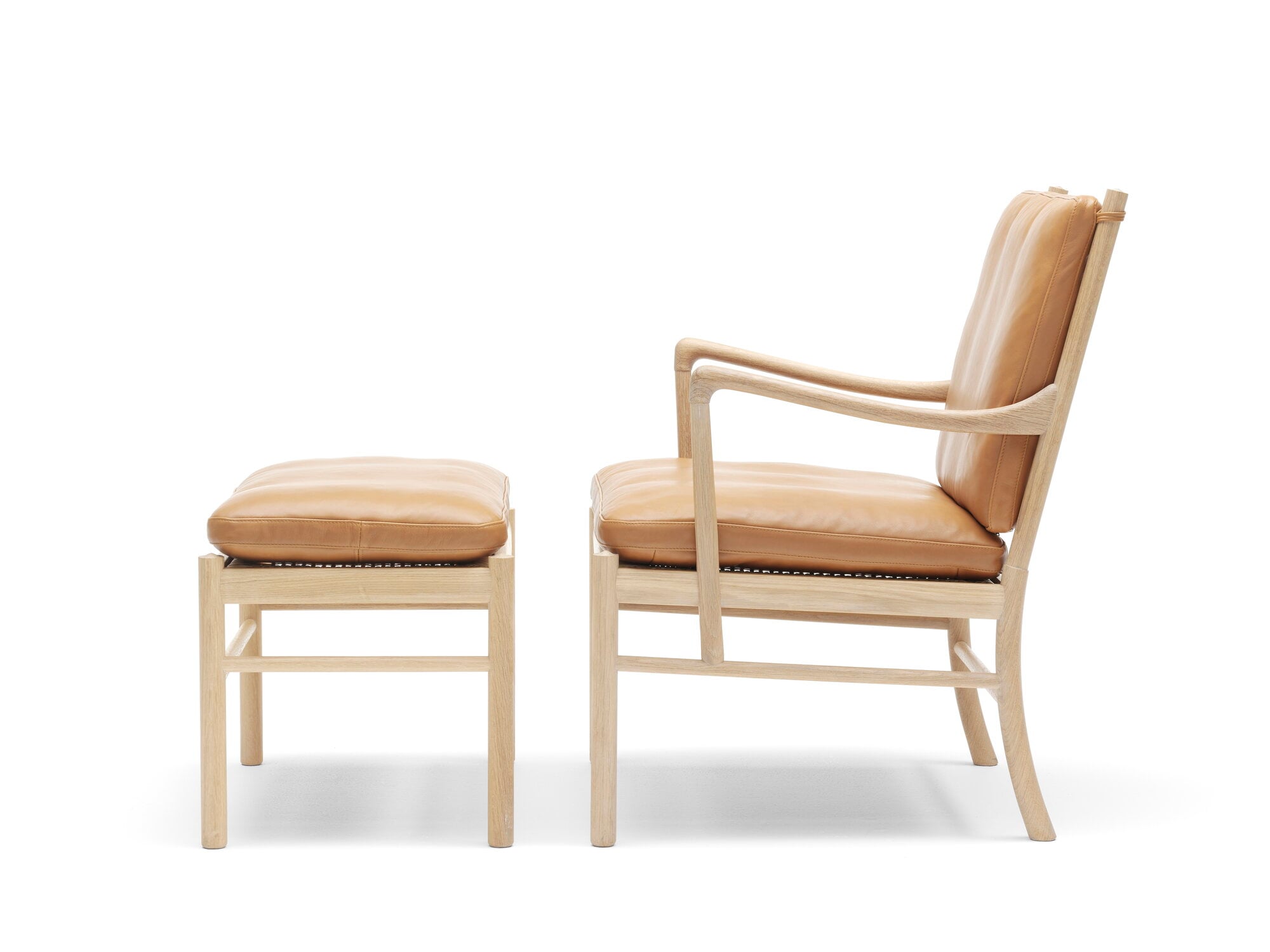 Carl Hansen & Søn OW149 Colonial lounge chair, oiled oak - cognac ...