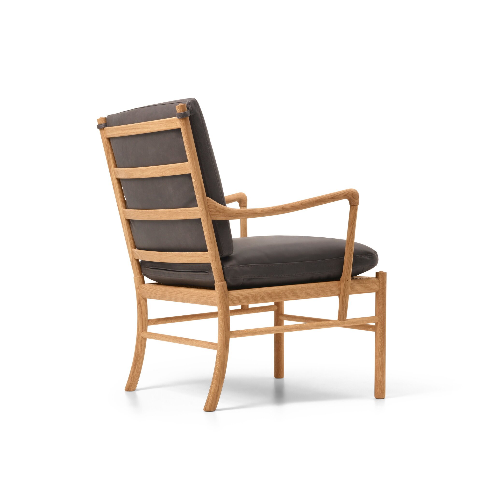 Carl Hansen & Søn OW149 Colonial chair, oiled oak - Terra leather Raku ...