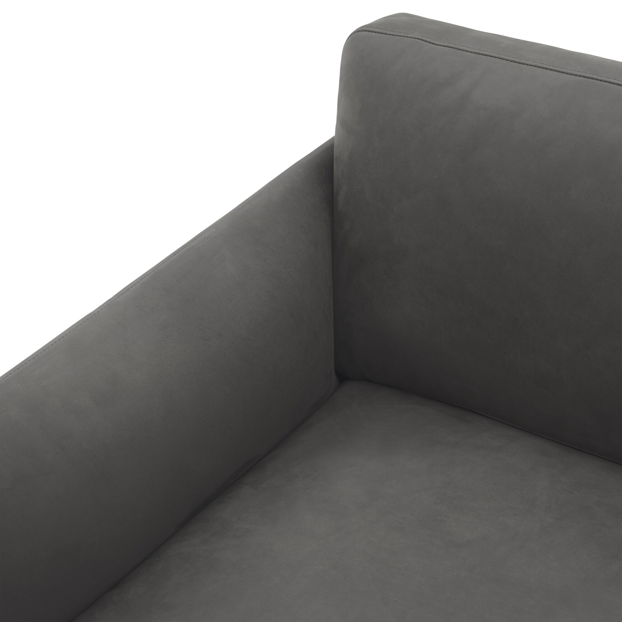 Muuto Outline sofa, 3 seater, Grace leather grey - black | Finnish ...