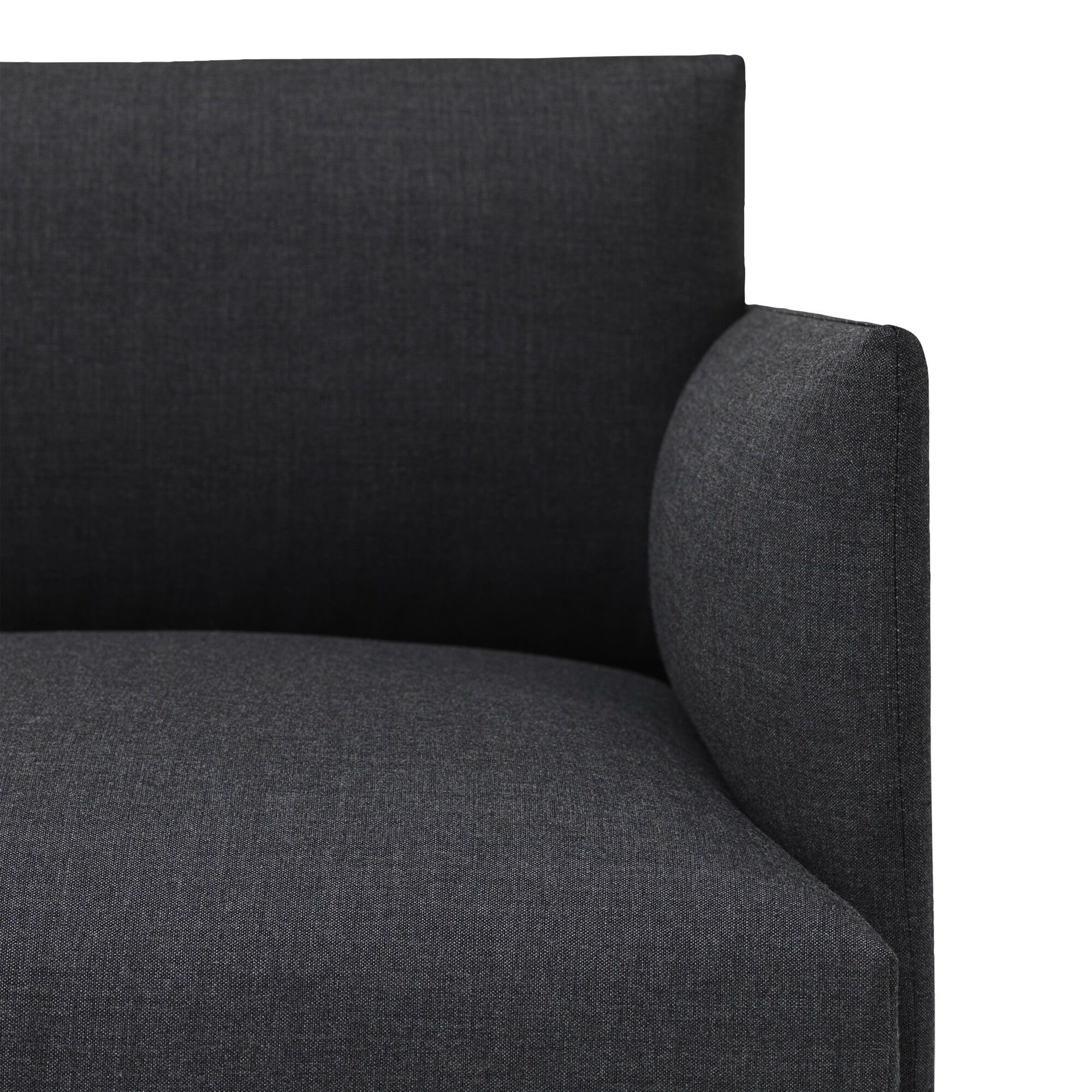 Muuto Outline sofa, 2-seater, black metal - Remix 163 | Finnish Design ...