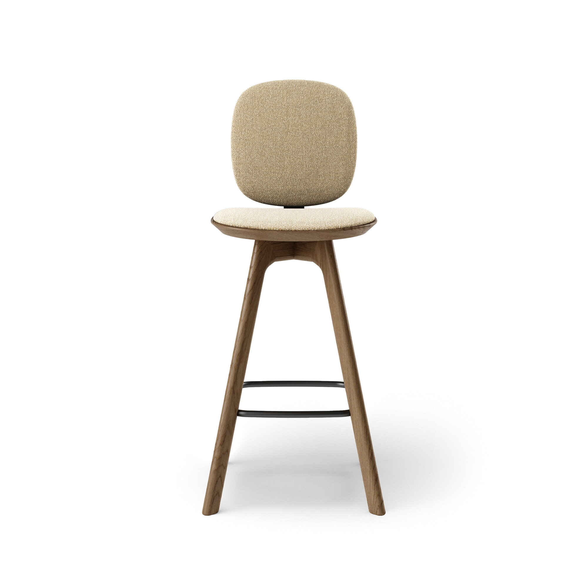 Brdr. Krüger Pauline Comfort bar stool, 65 cm, fumed oak - Moss cream ...